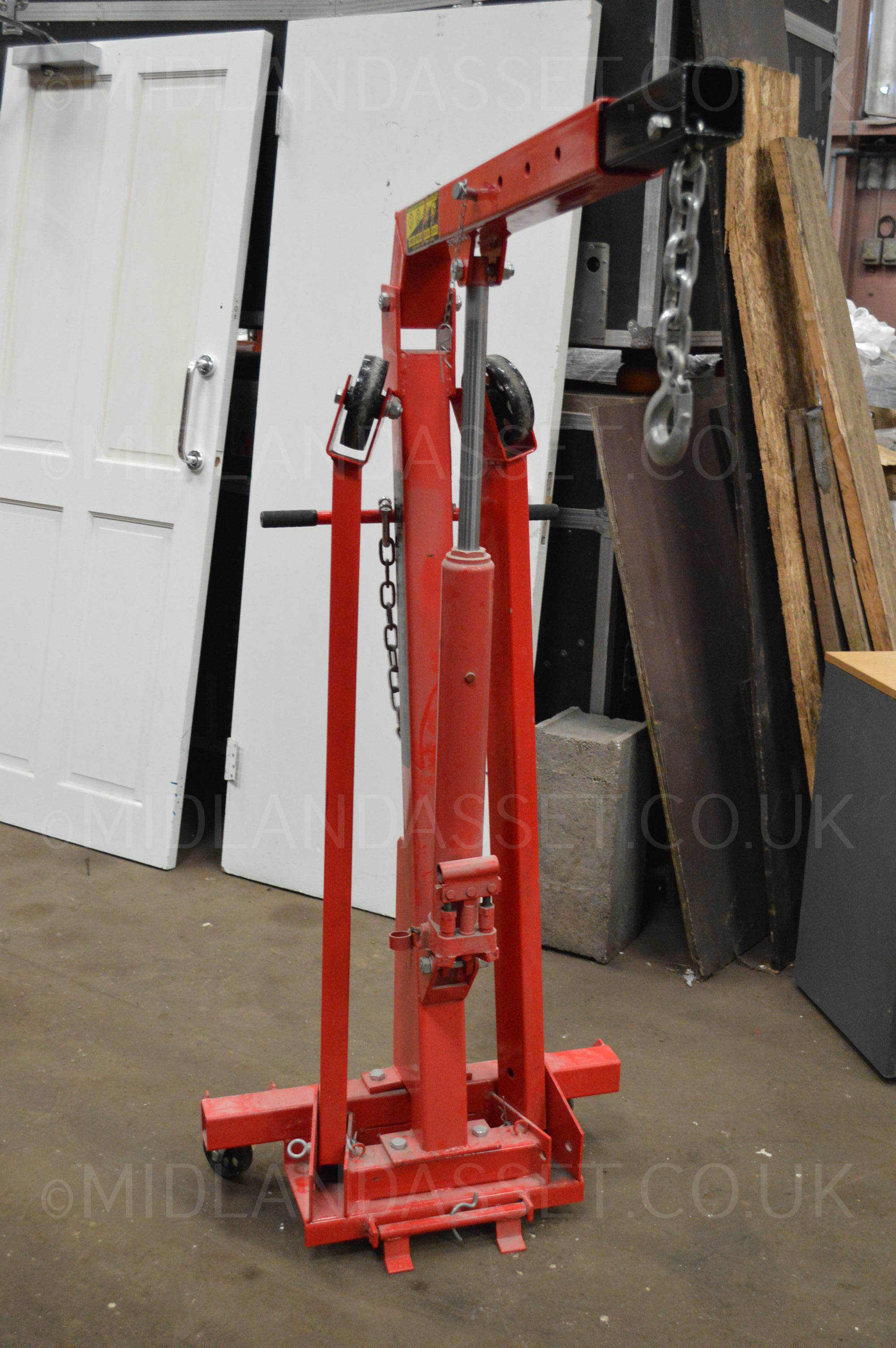 PNEUMATIC 1000KG CLARKE STRONG-ARM ENGINE HOIST WEIGHT: 74KG EXTENDABLE ...