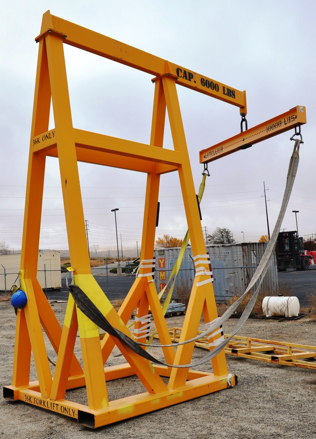 6000# SPECIAL FORKLIFT BOOM ATTACHMENT, WITH 10,000# SPREADER BEAM