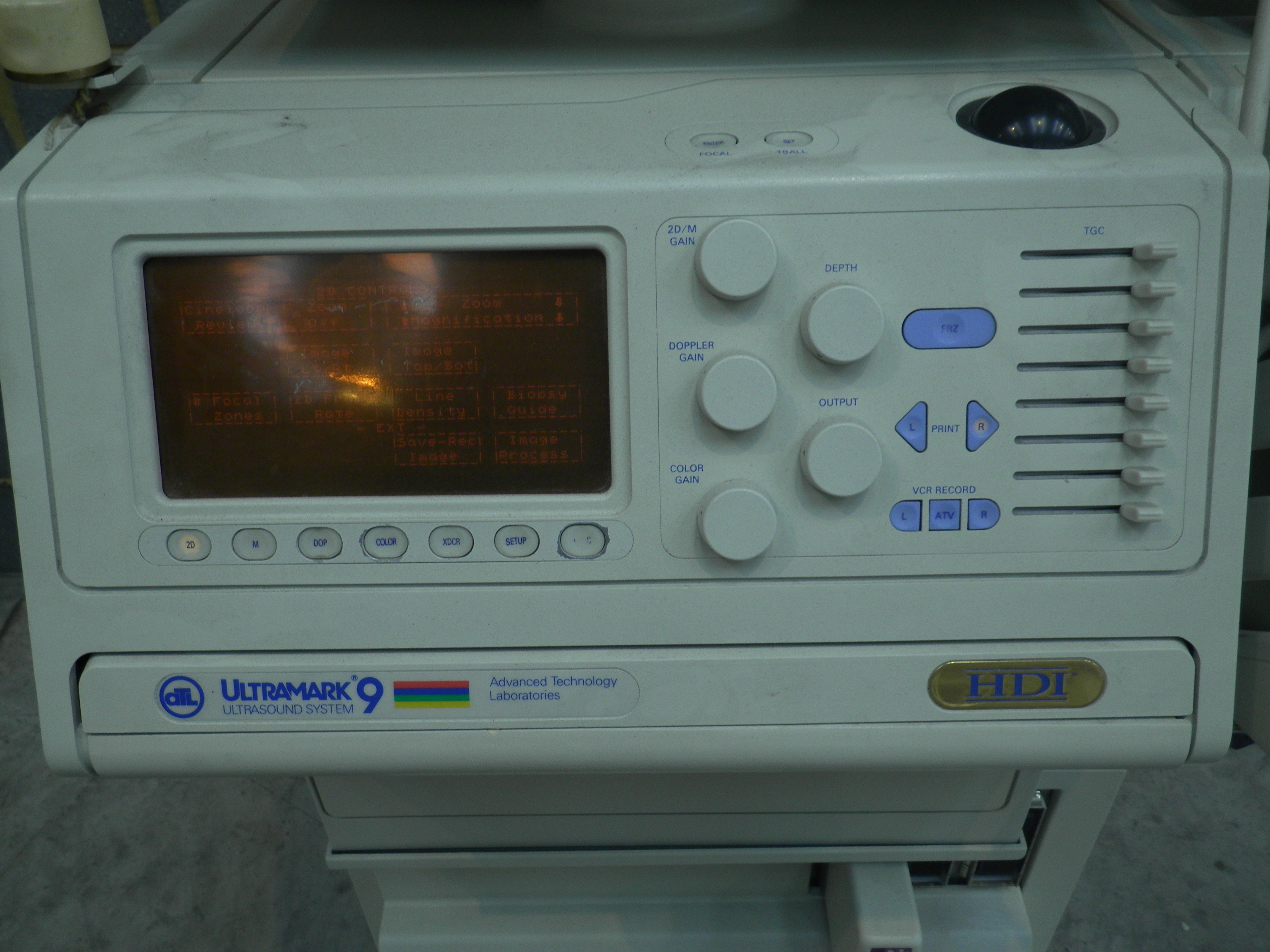 ATL Ultramark 9 Ultrasound System with One Transducer (L10-5) *Machine ...