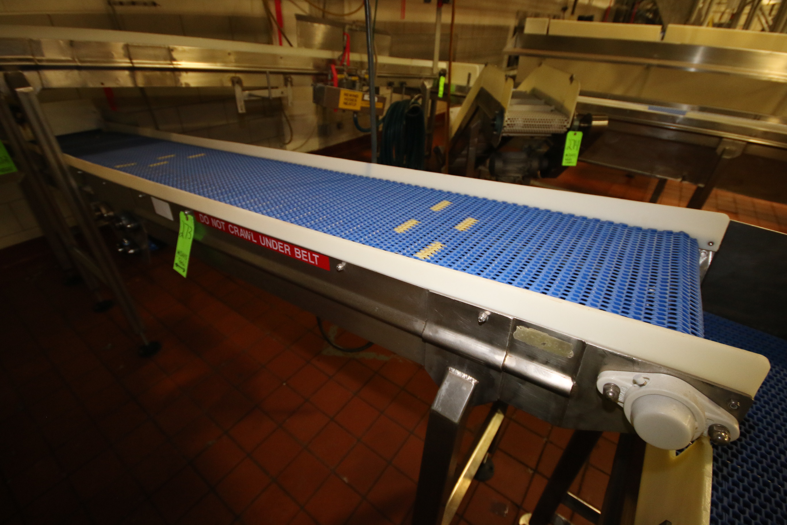 ~11 ft. S/S Conveyor with 18" W Intralox Belt, Drive, Teflon Side Walls ...