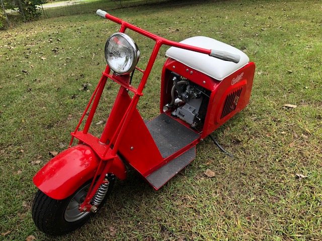 Fully restored Cushman box step through Husky motor scooter