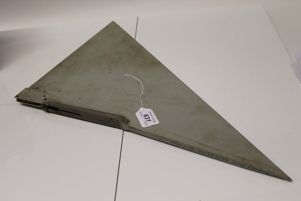 Contemporary missile fin from an air-to-air missile, in grey painted finish