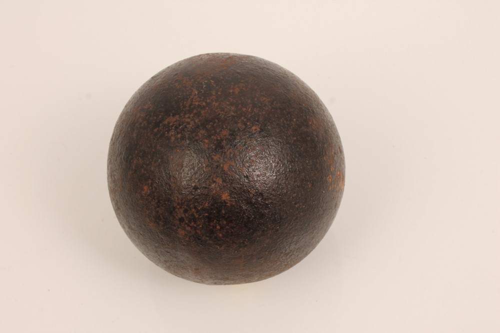 Antique iron cannon ball