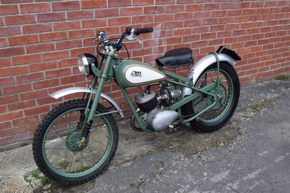 1949 BSA Bantam trials. Very desireable early hard tail 175cc in green ...