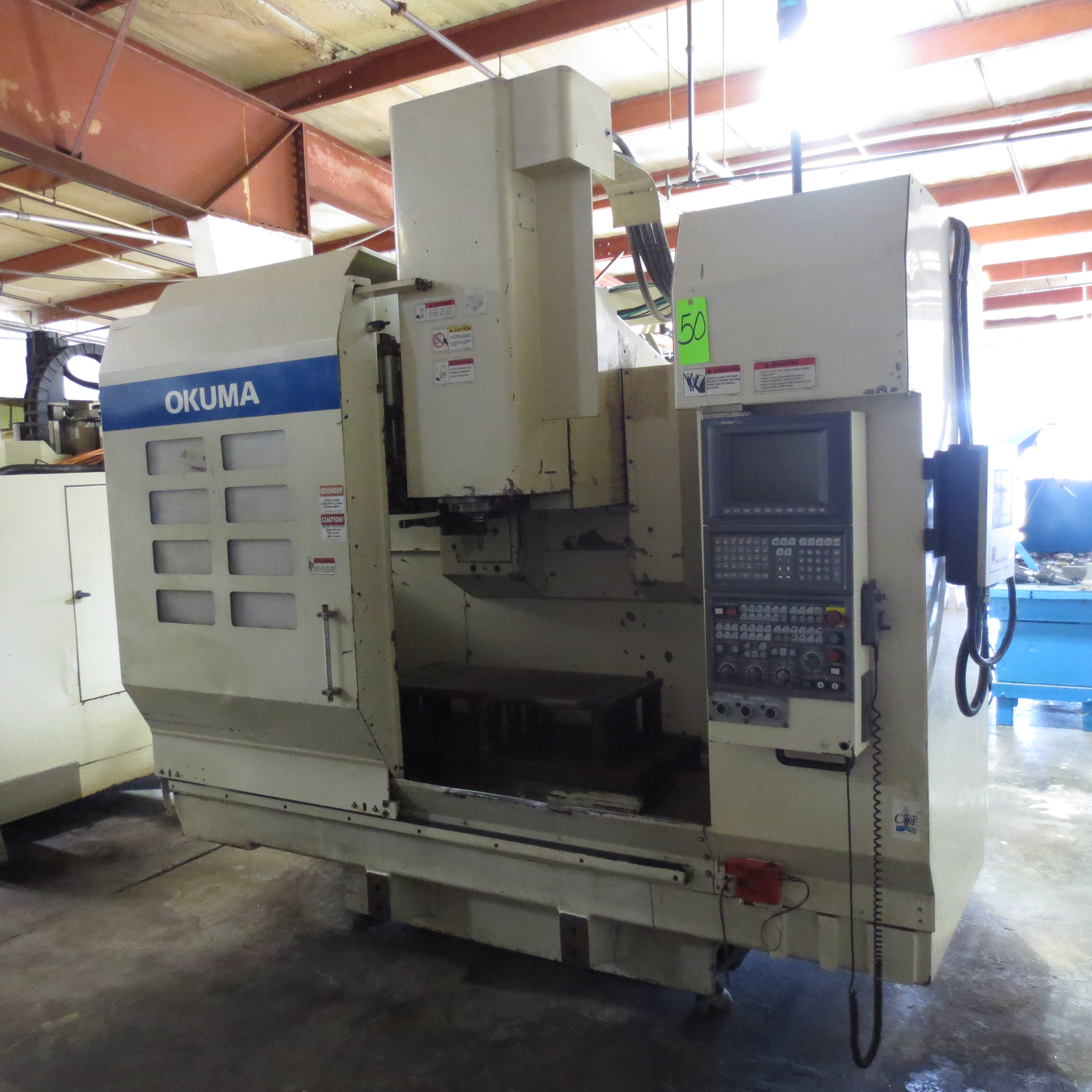 Okuma Model MC-V-4020 CNC Vertical Machining Center, 4 Axis, 40" x 20 ...