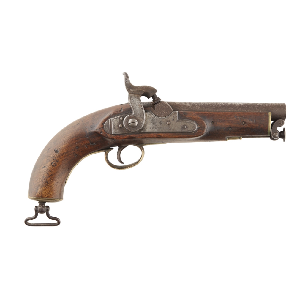 VICTORIAN OFFICER'S PERCUSSION SERVICE PISTOL 19TH CENTURY the flat ...