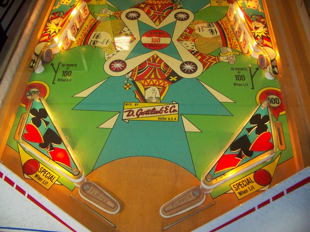 DROP A CARD PINBALL MACHINE GOTTLIEB 1971 Item is in used condition ...