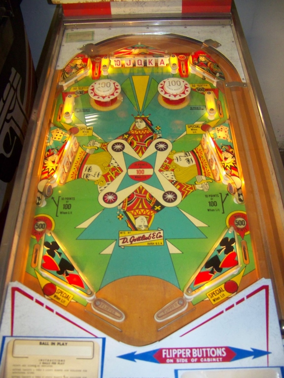 DROP A CARD PINBALL MACHINE GOTTLIEB 1971 Item is in used condition ...