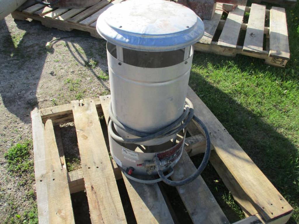 Scheu Products Company, LP heater, s/n A216911, 80,000 BTU, propane ...