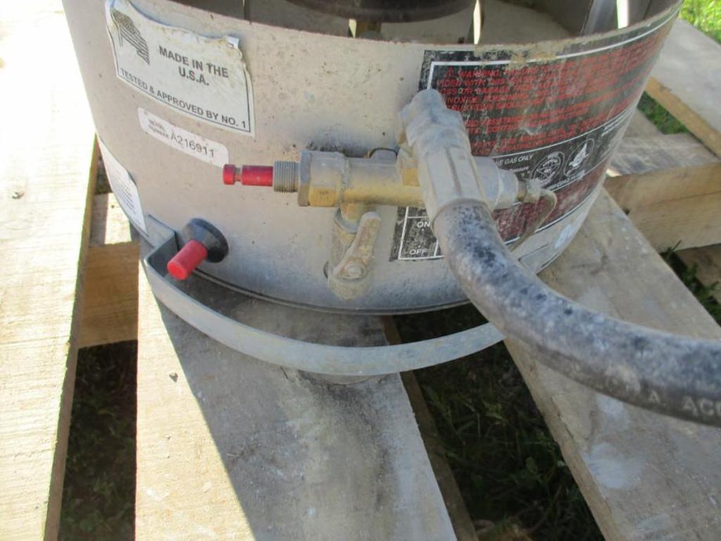 Scheu Products Company, LP heater, s/n A216911, 80,000 BTU, propane ...