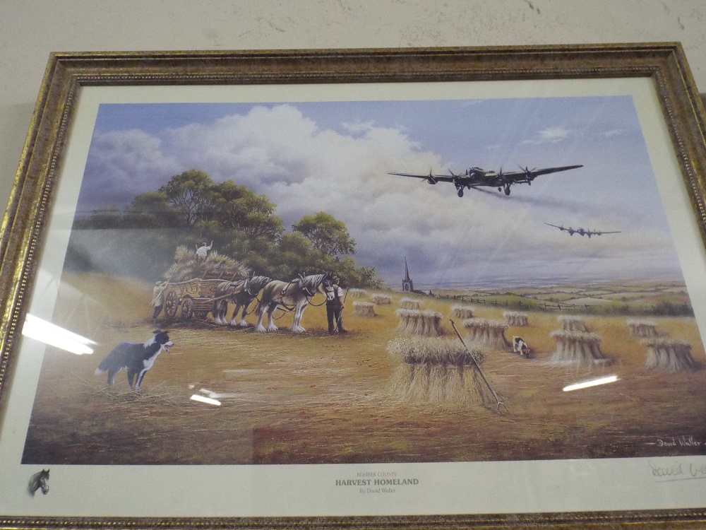 A Framed WWII Print Harvest Homeland Signed by The Artist David Waller.