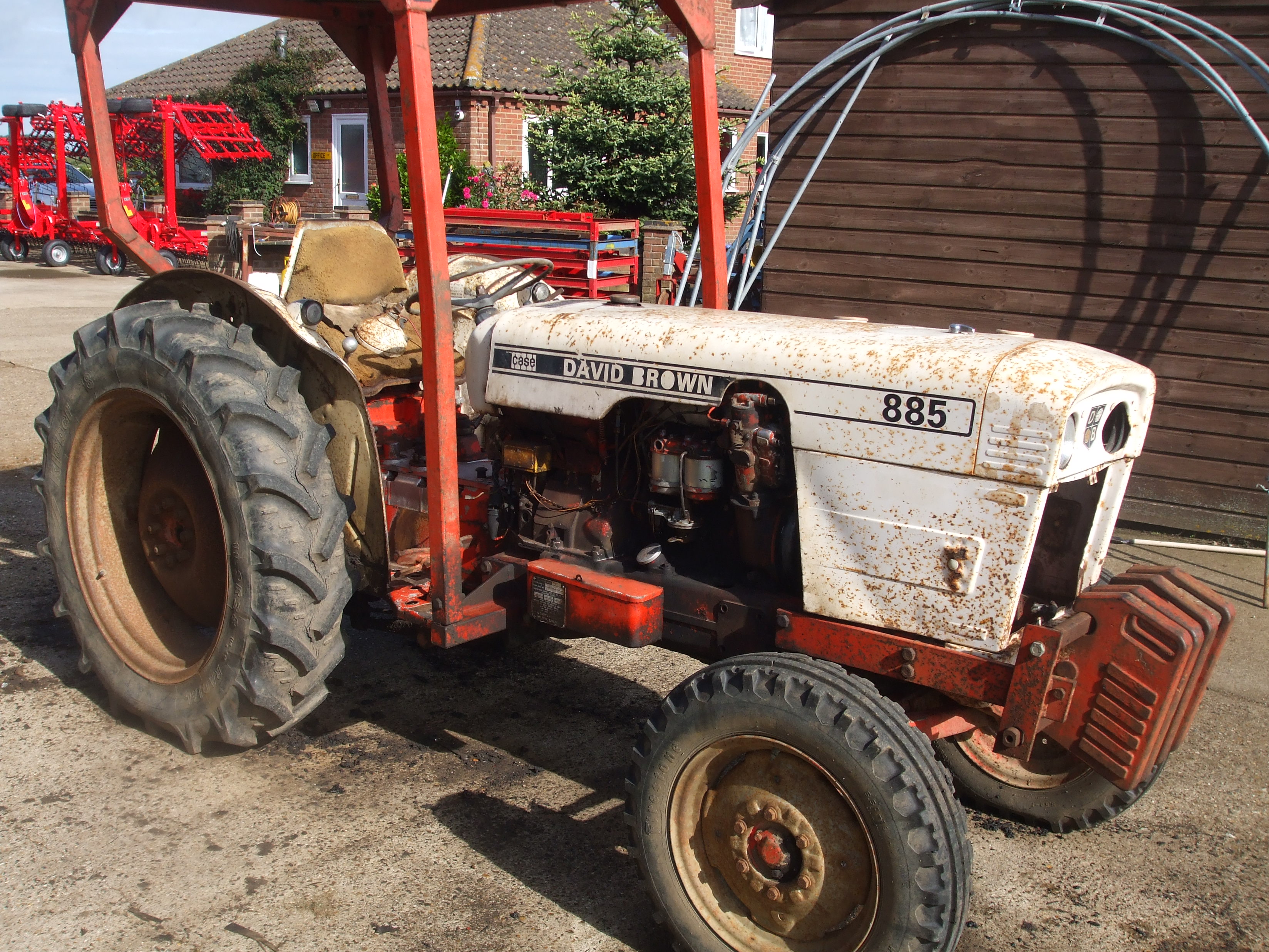DAVID BROWN 885 narrow diesel TRACTOR Ex-Suffolk fruit farm and showing ...