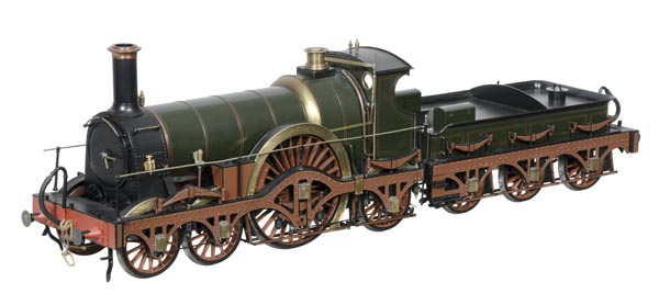 A fine Gauge 1 model of a GWR Rover Class 4-2-2 broad gauge tender ...