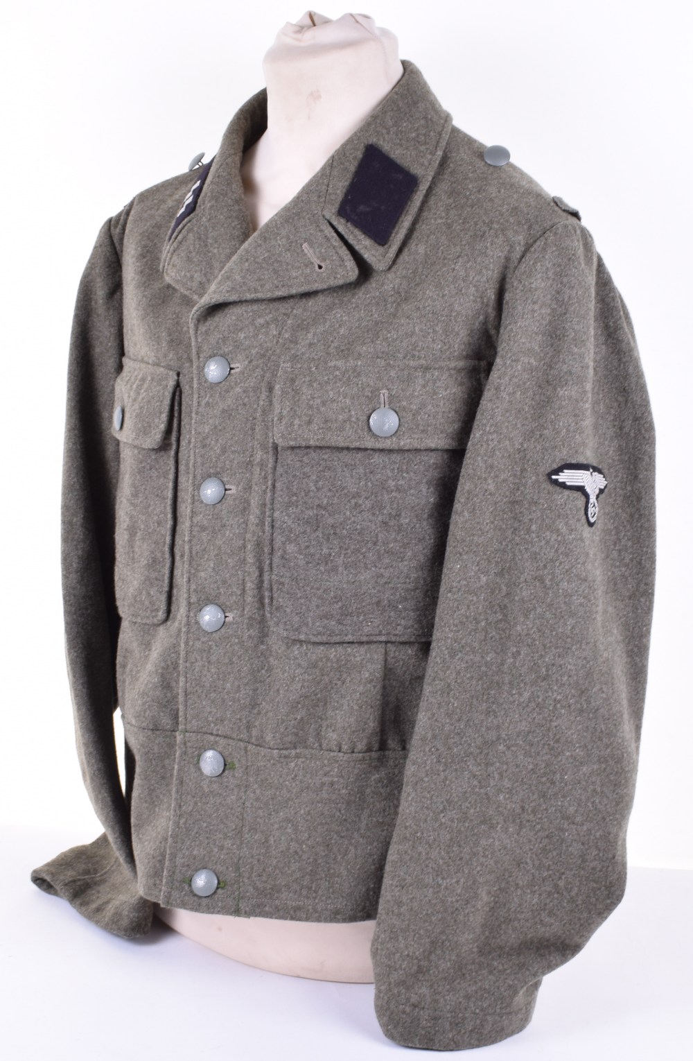 Waffen-SS M44 Pattern Combat Tunic, in field grey cloth with ...