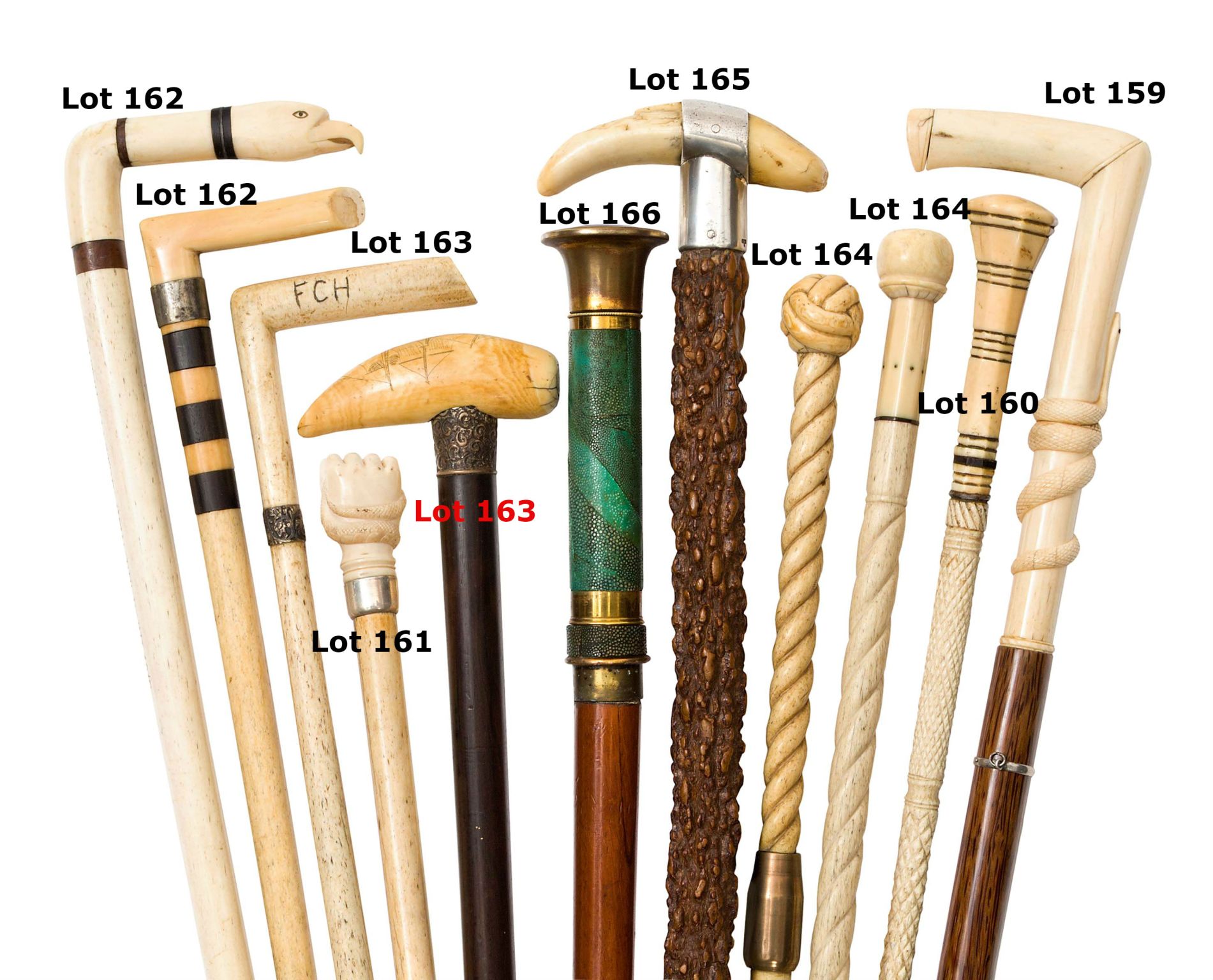 A 19TH CENTURY MARINE IVORY AND PALMWOOD WALKING STICK, the plain ...