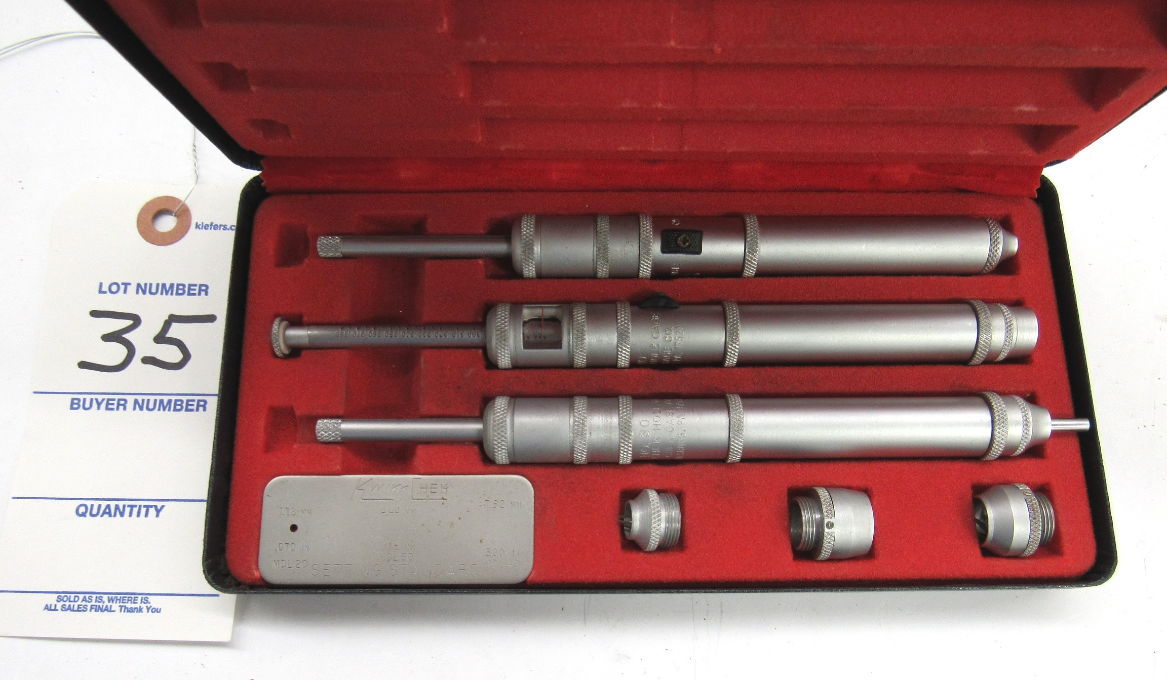 Kwick-Chek Precision Hole Gages w/ .070-.175-.300 Capacities