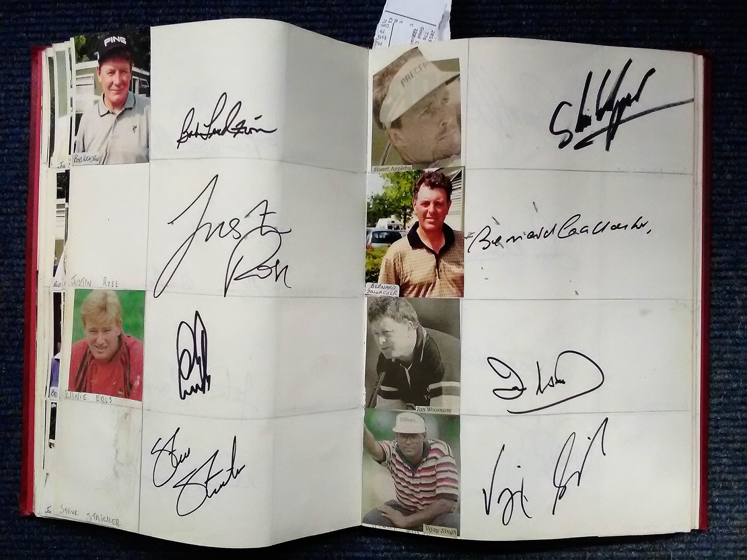 Large autograph album containing golfer signatures. 100+ signatures ...