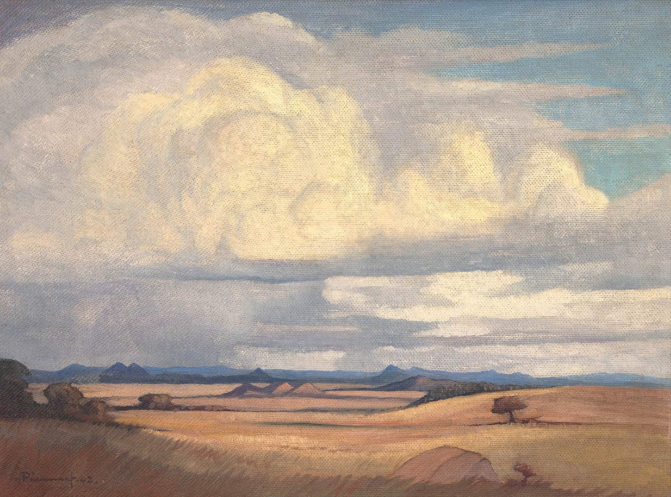 Jacob Hendrik Pierneef South African 1886-1957 Storm over the Lowveld ...