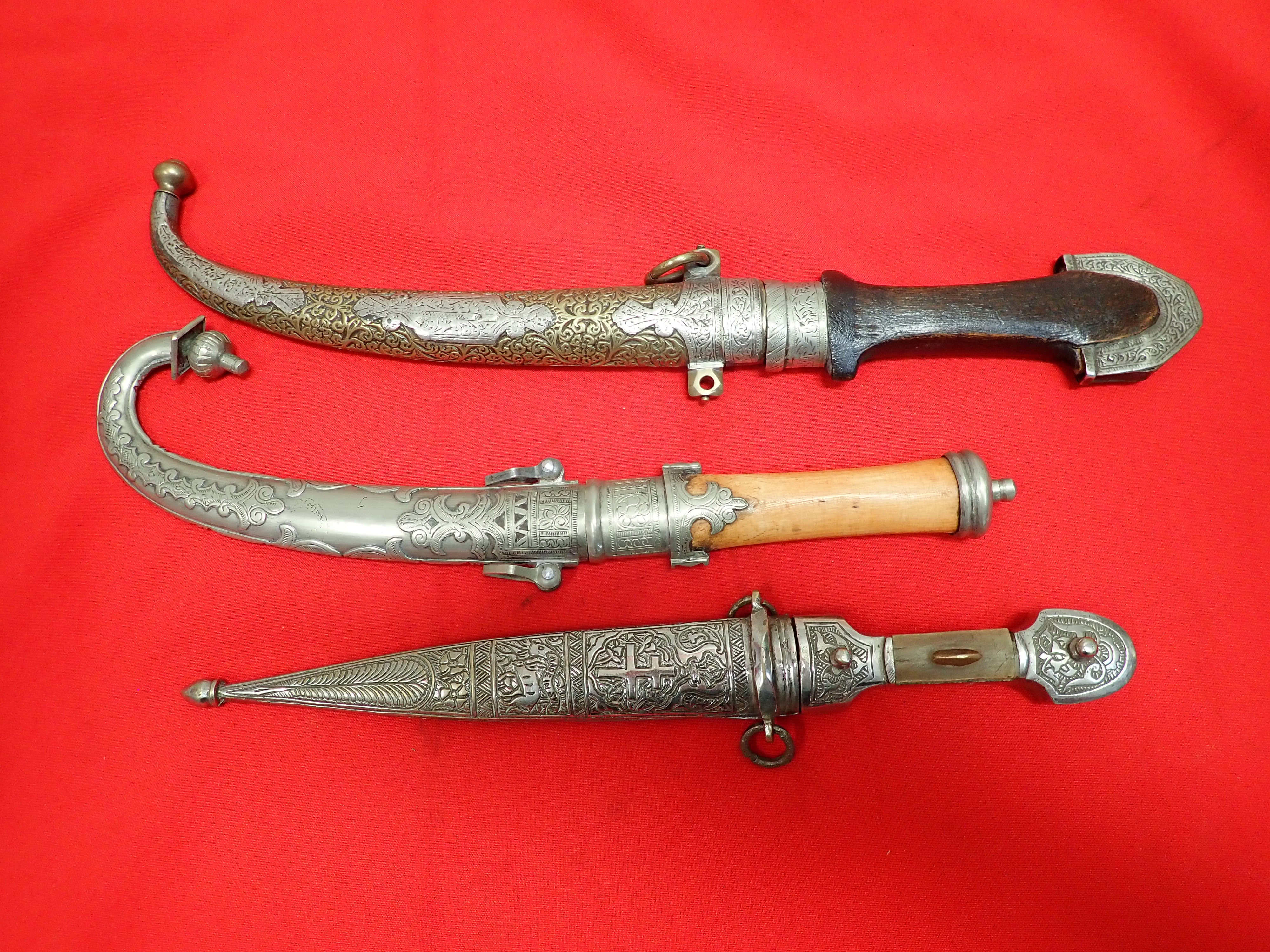 19th to early 20th century Indo Persian Moroccan Arabic jambya knives ...