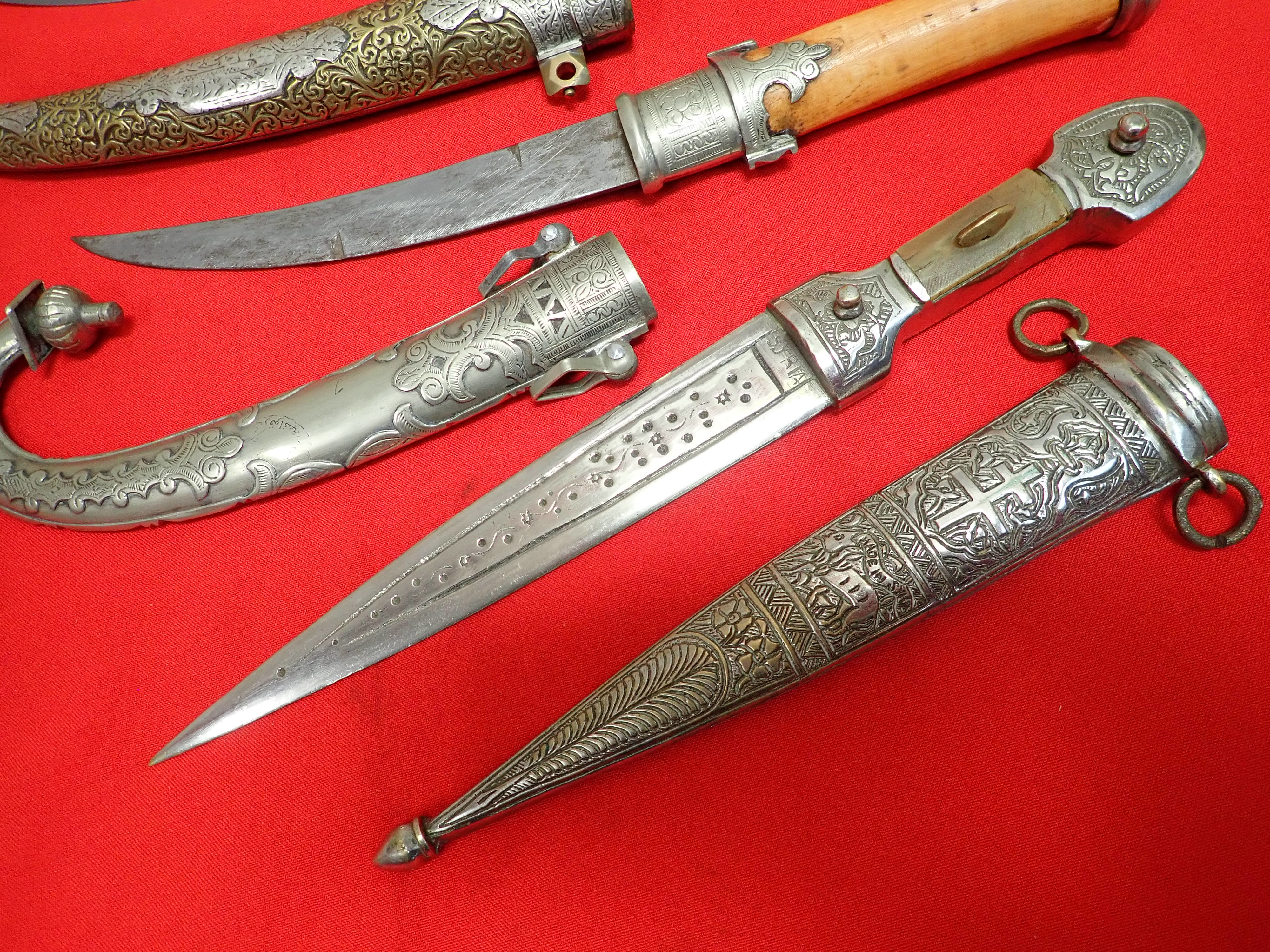 19th to early 20th century Indo Persian Moroccan Arabic jambya knives ...
