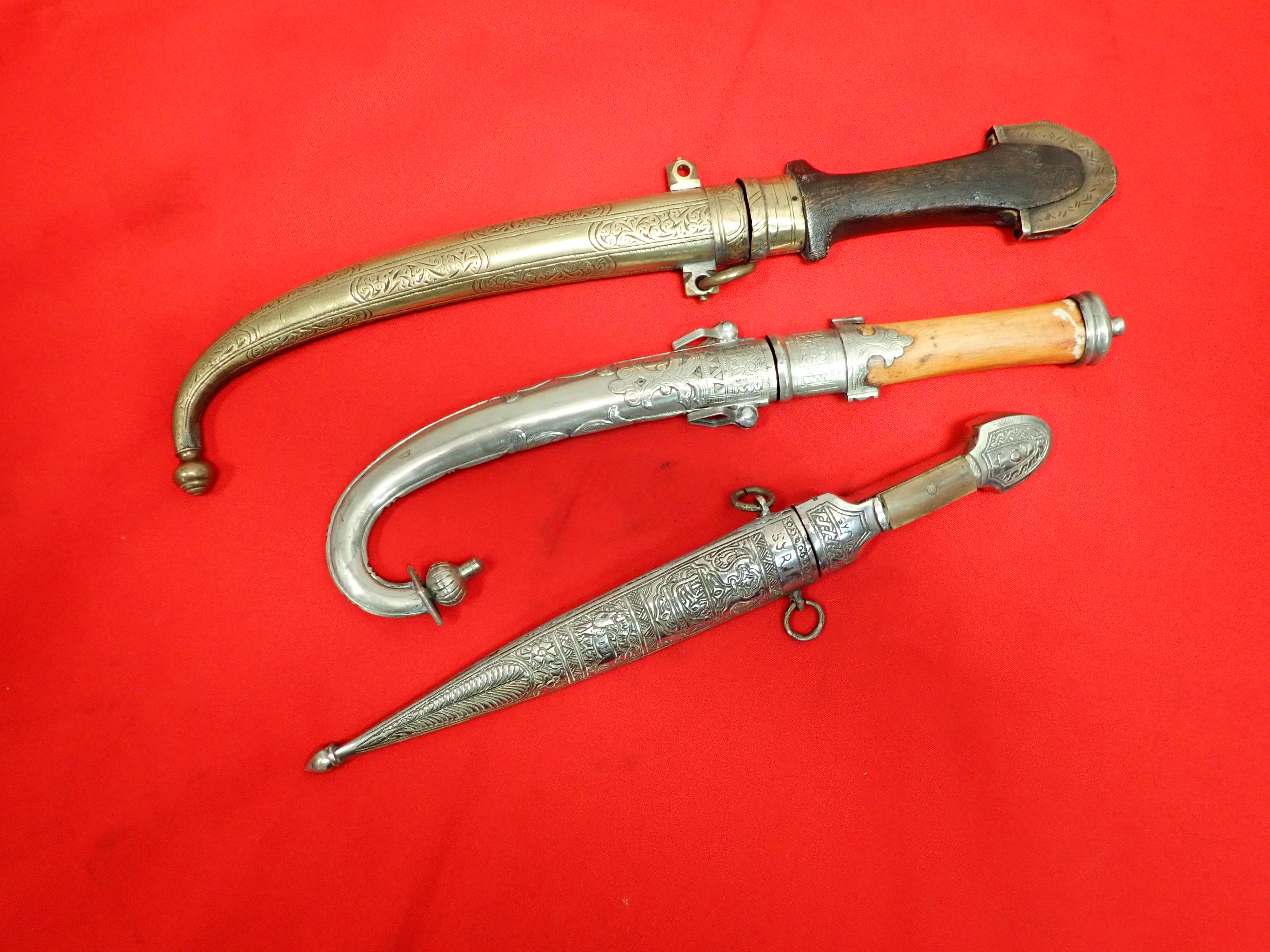 19th to early 20th century Indo Persian Moroccan Arabic jambya knives ...