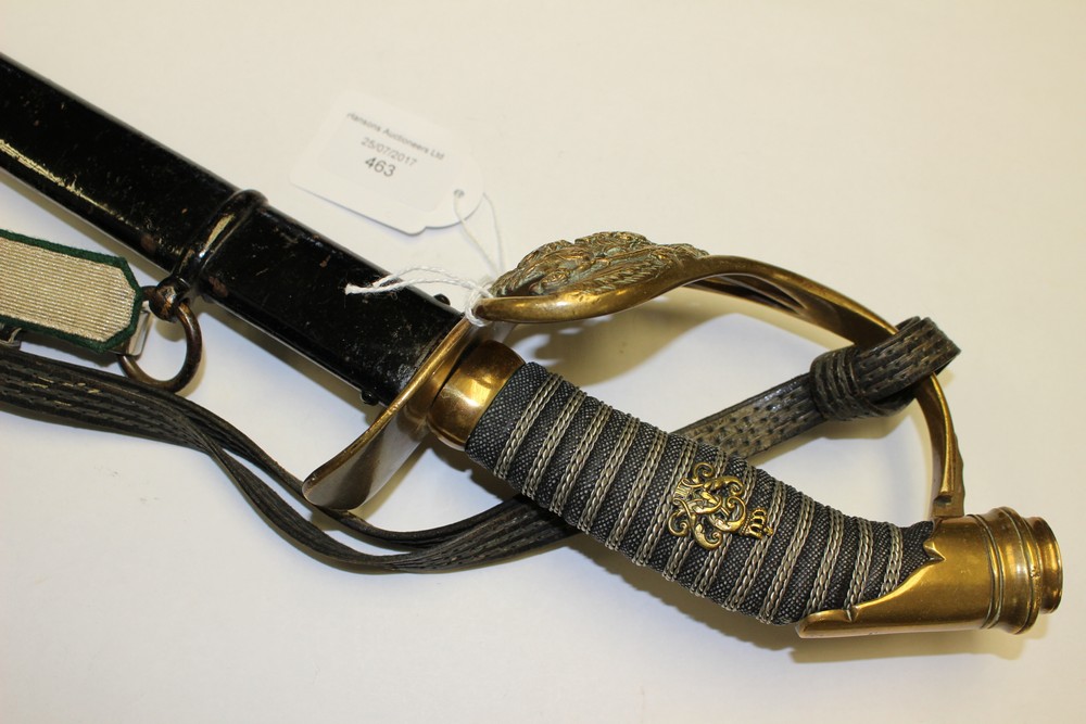 WW1 Imperial German Army M1889 Prussian Infantry Officers Degen Sword ...