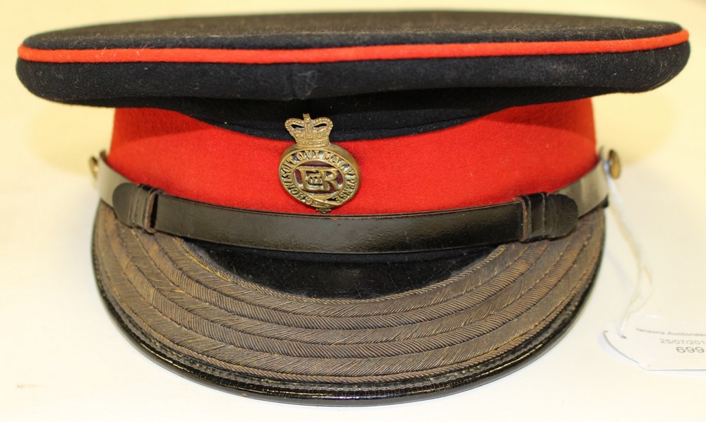 British Army Officers Full Dress cap. Blues and Royals gilt metal and ...