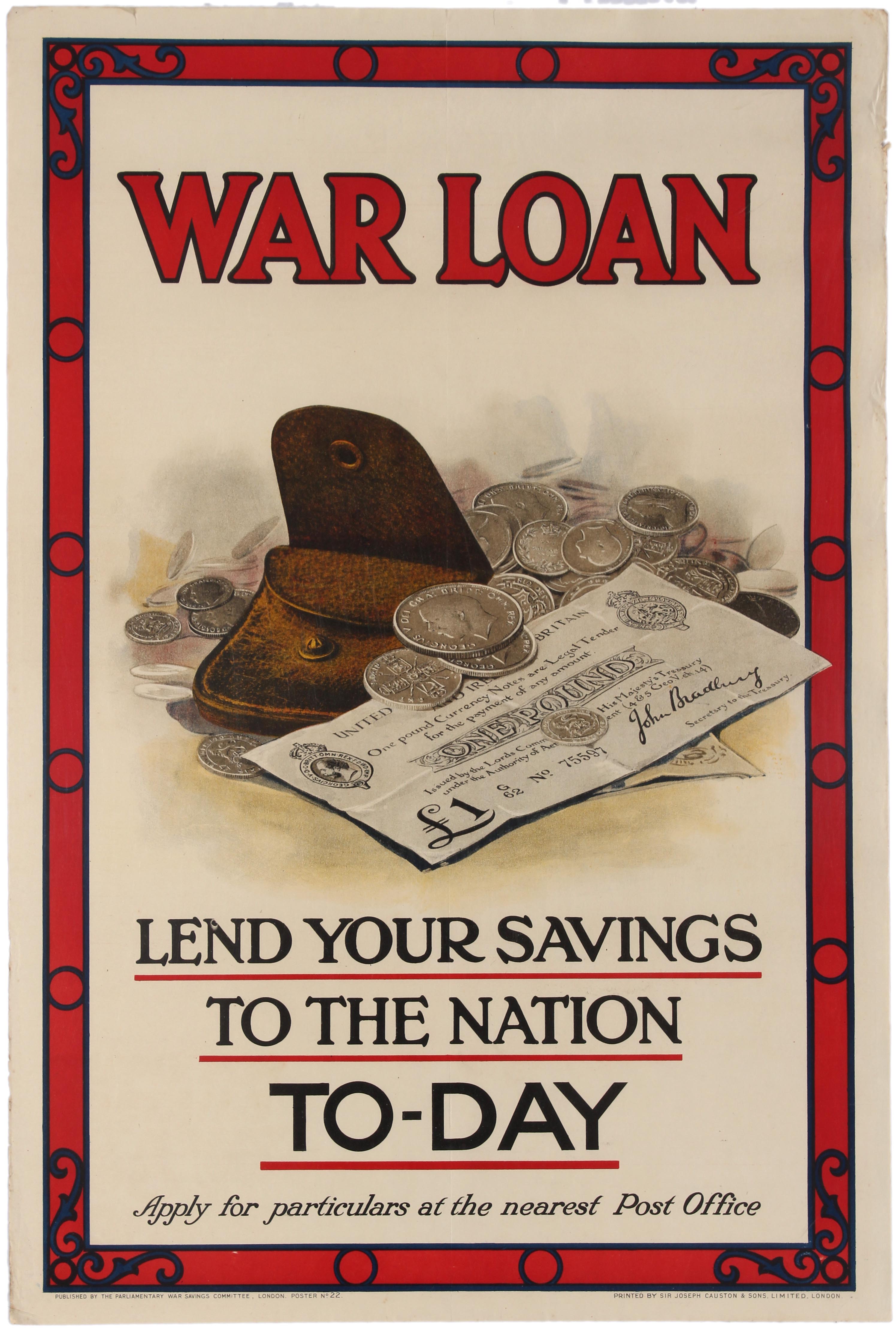 Original vintage WWI propaganda poster published by the Parliamentary ...