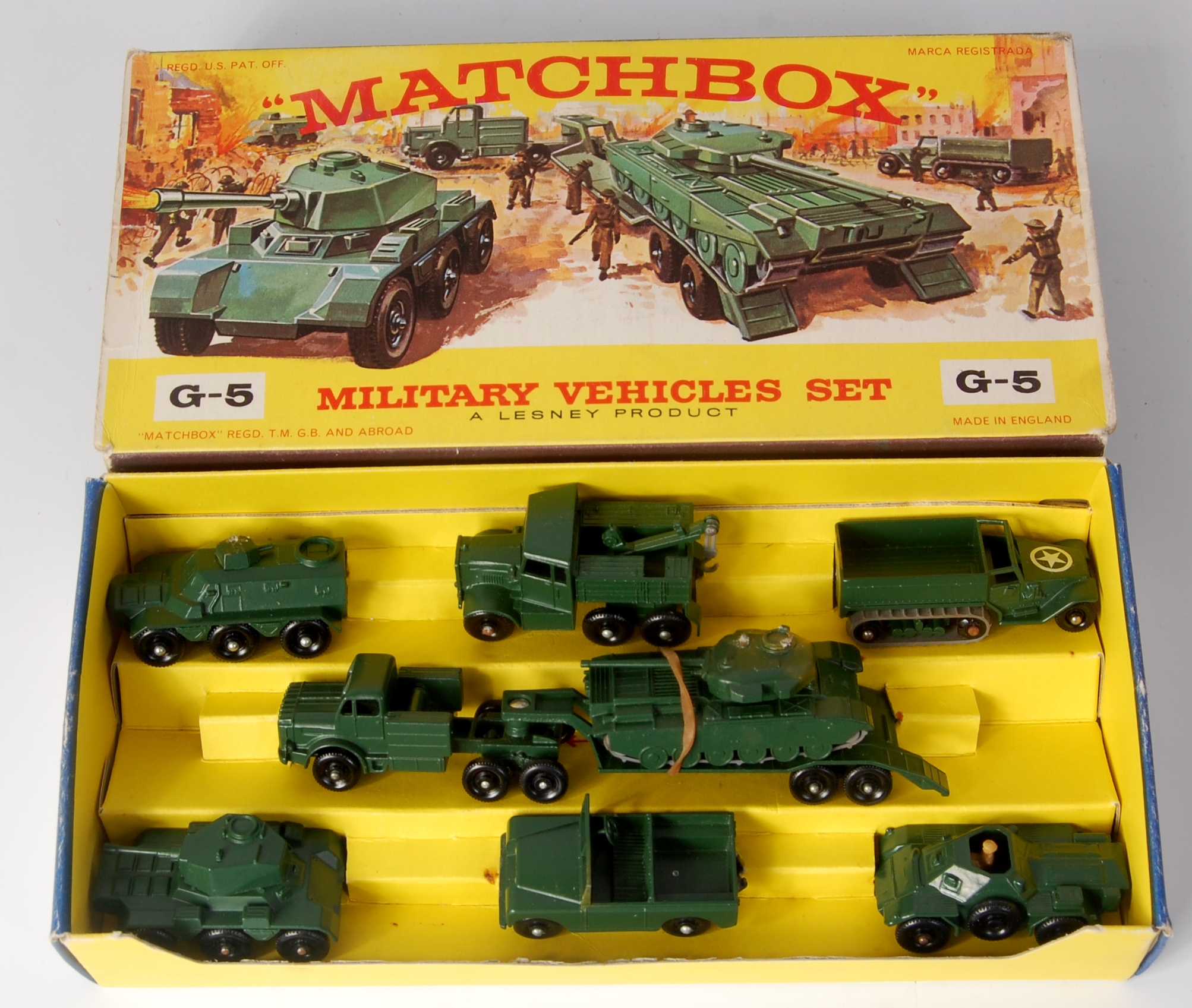 Matchbox, gift set G-5 1-75 series military vehicles, contain 54 ...
