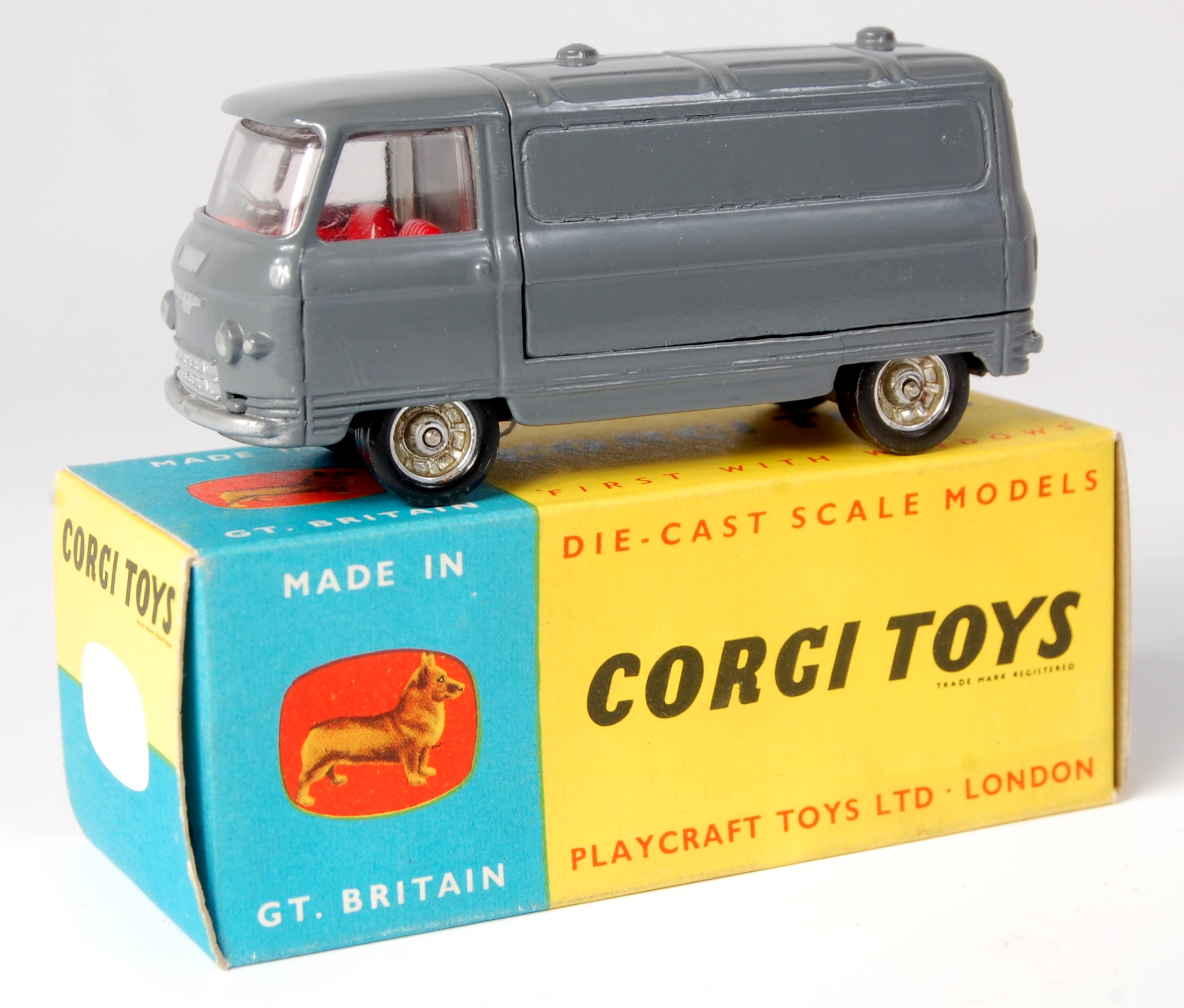 Corgi, 462 promotional Commer van, unmarked in dark grey for Combex ...