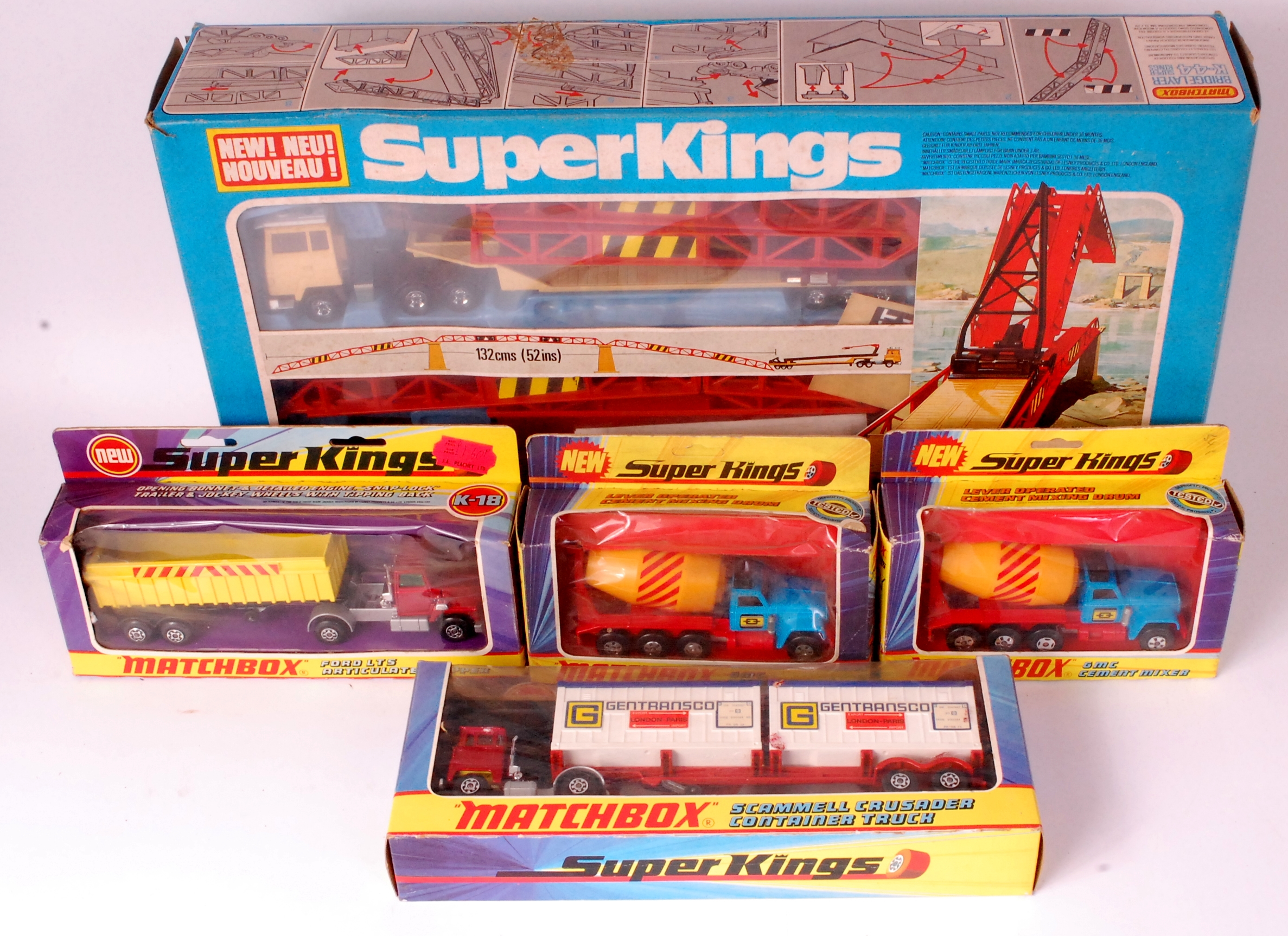Matchbox Superkings, boxed diecast group to include; K-44 bridge layer ...