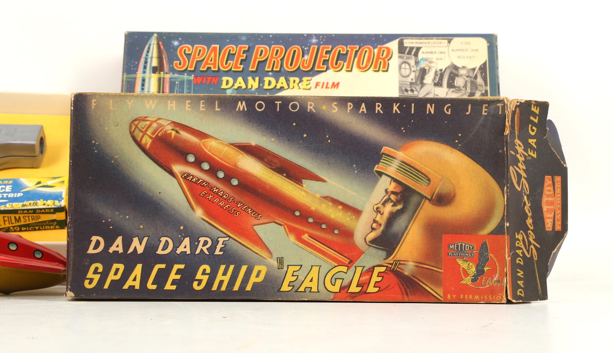 Dan Dare, boxed Merit toys, space projector with film and Spaceship ...