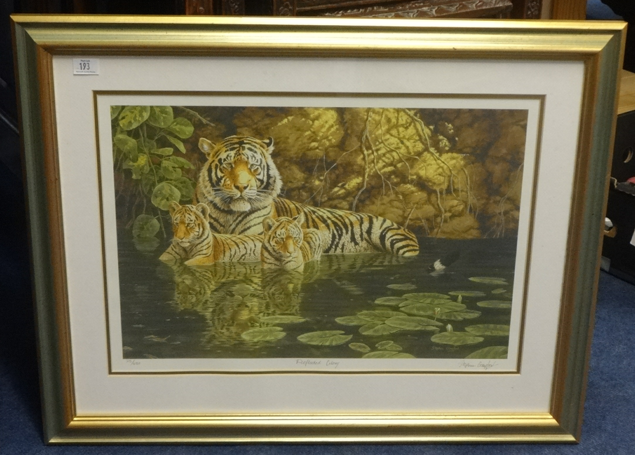 Stephen Gayford two limited edition prints including 'Tiger Family' and ...