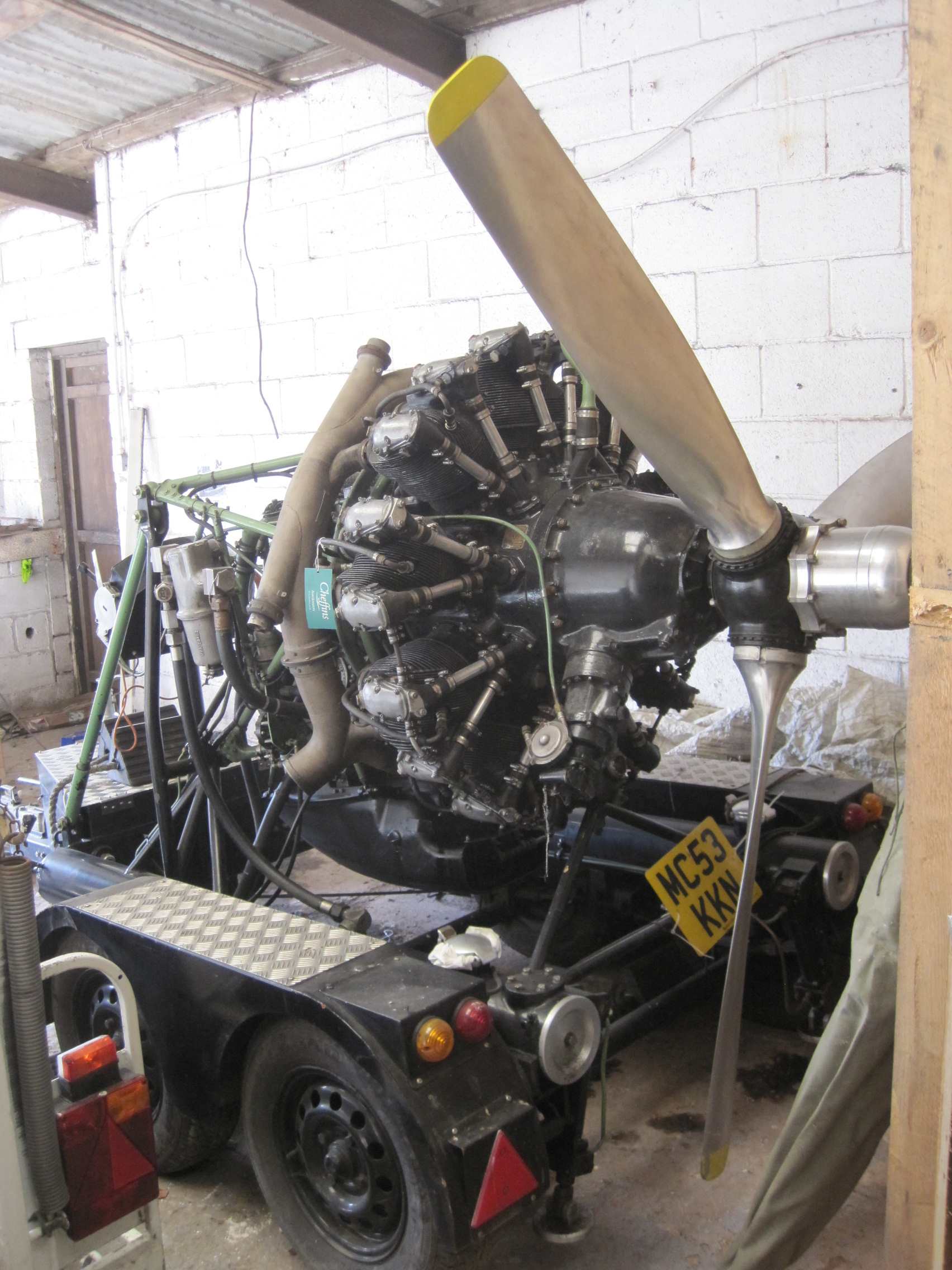 Alvis Leonides 9cylinder radial engine fitted with polished alloy 3 ...