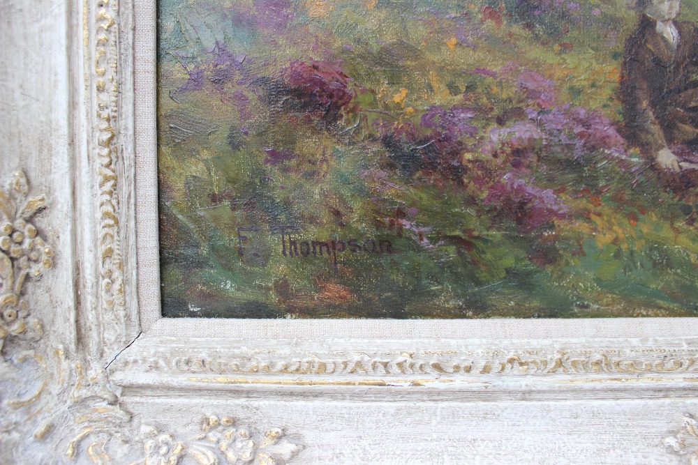 F ThompsonFigures on a pathOil on Canvas Signed55 x 75cm