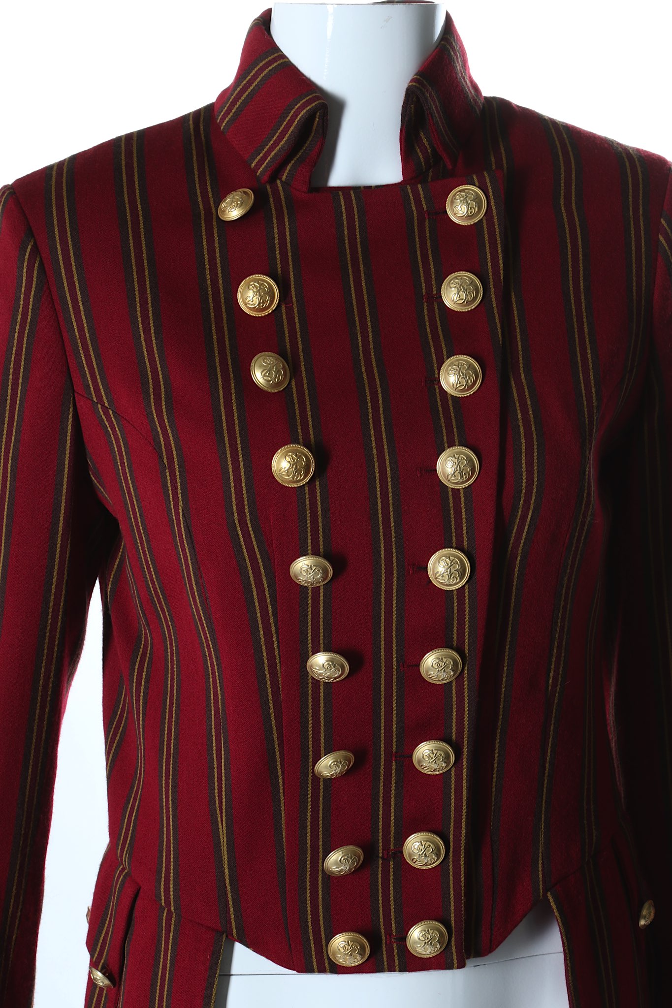 Moloh Napoleon Red Tailcoat Jacket, c. 2016, striped double breasted ...