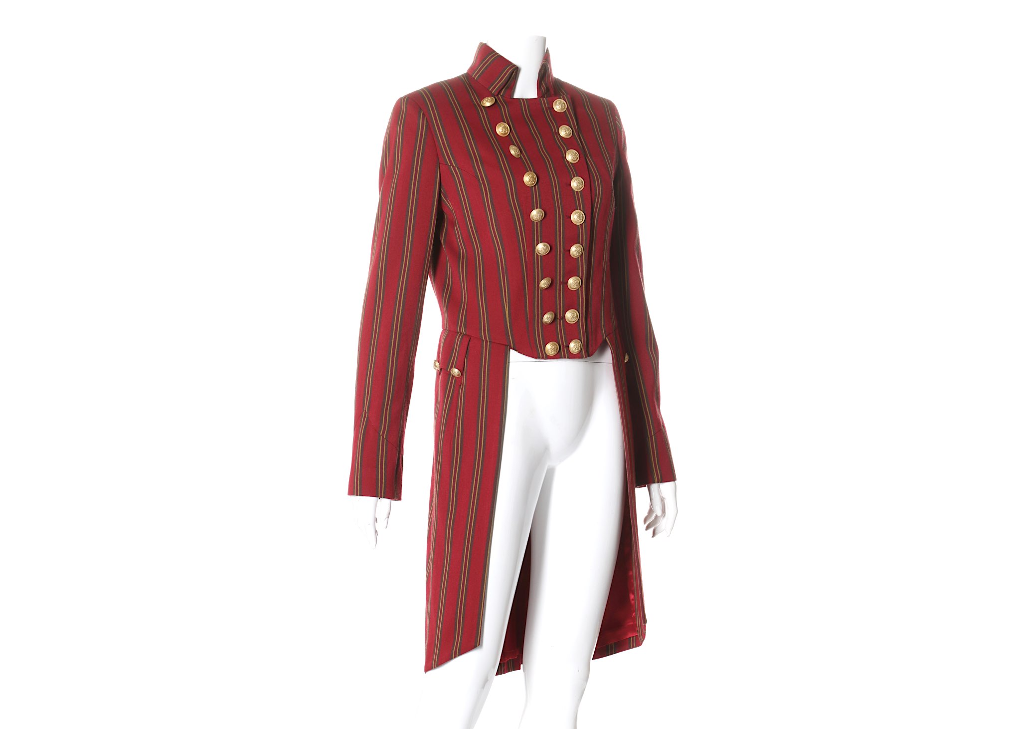 Moloh Napoleon Red Tailcoat Jacket, c. 2016, striped double breasted ...