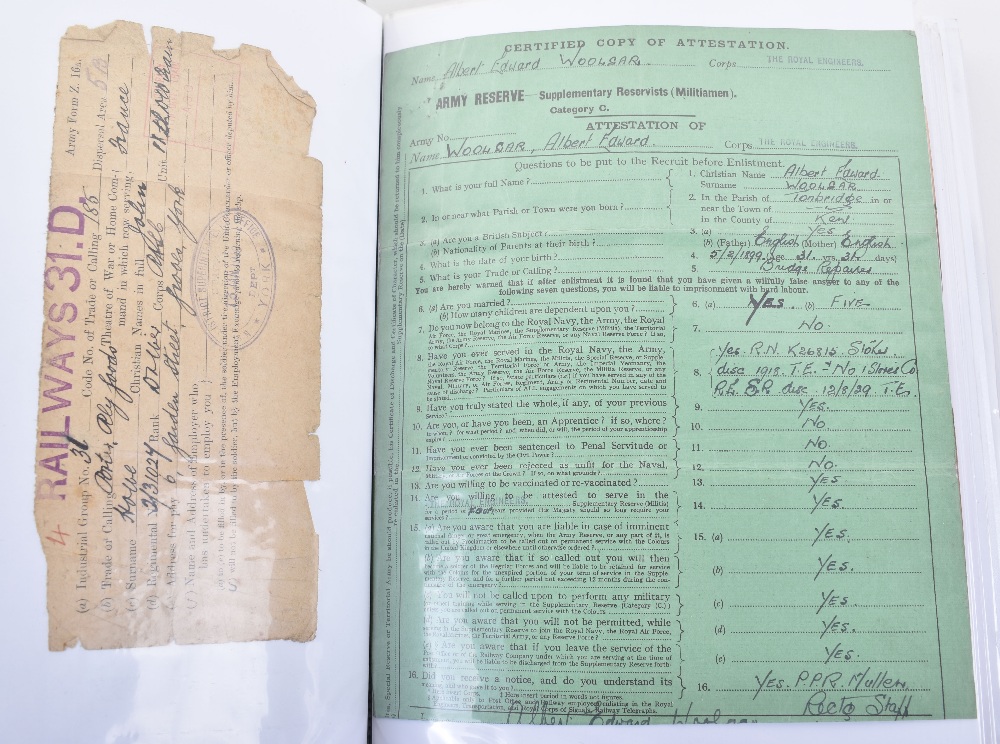 Folder of WW1 & WW2 Military Ephemera, including various casualty ...