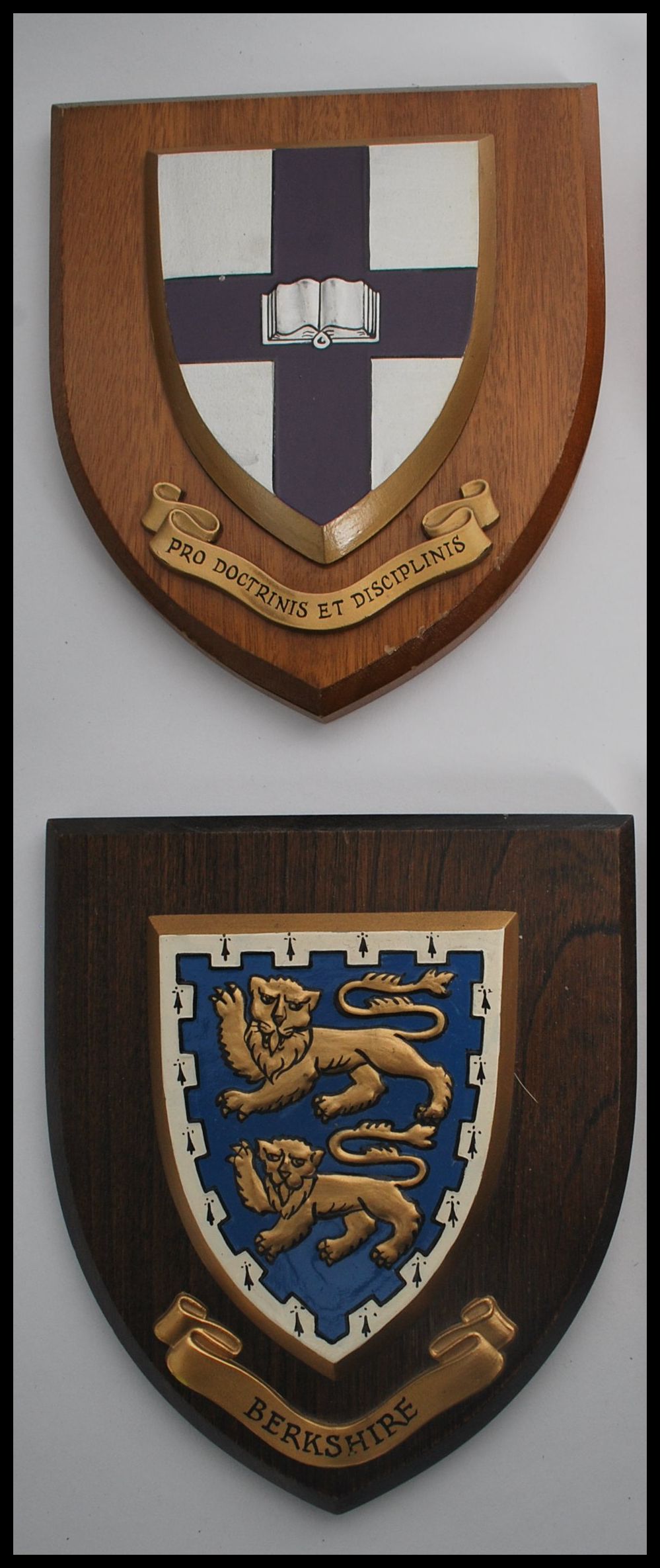 A collection of 20th century Armorial shields / Coat of Arms to include ...