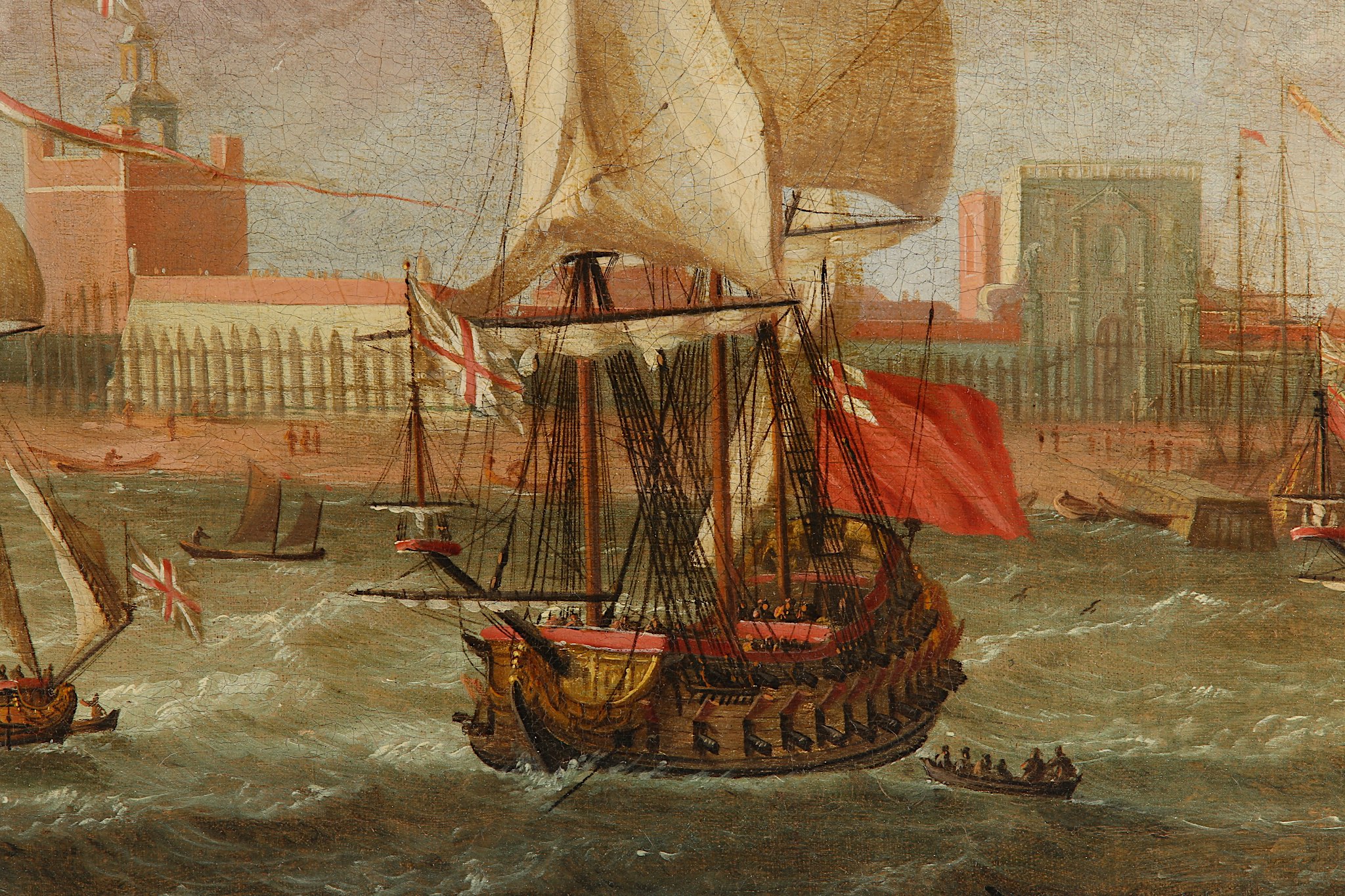 ENGLISH SCHOOL, 17TH CENTURY View of the fort at Sheerness oil on ...