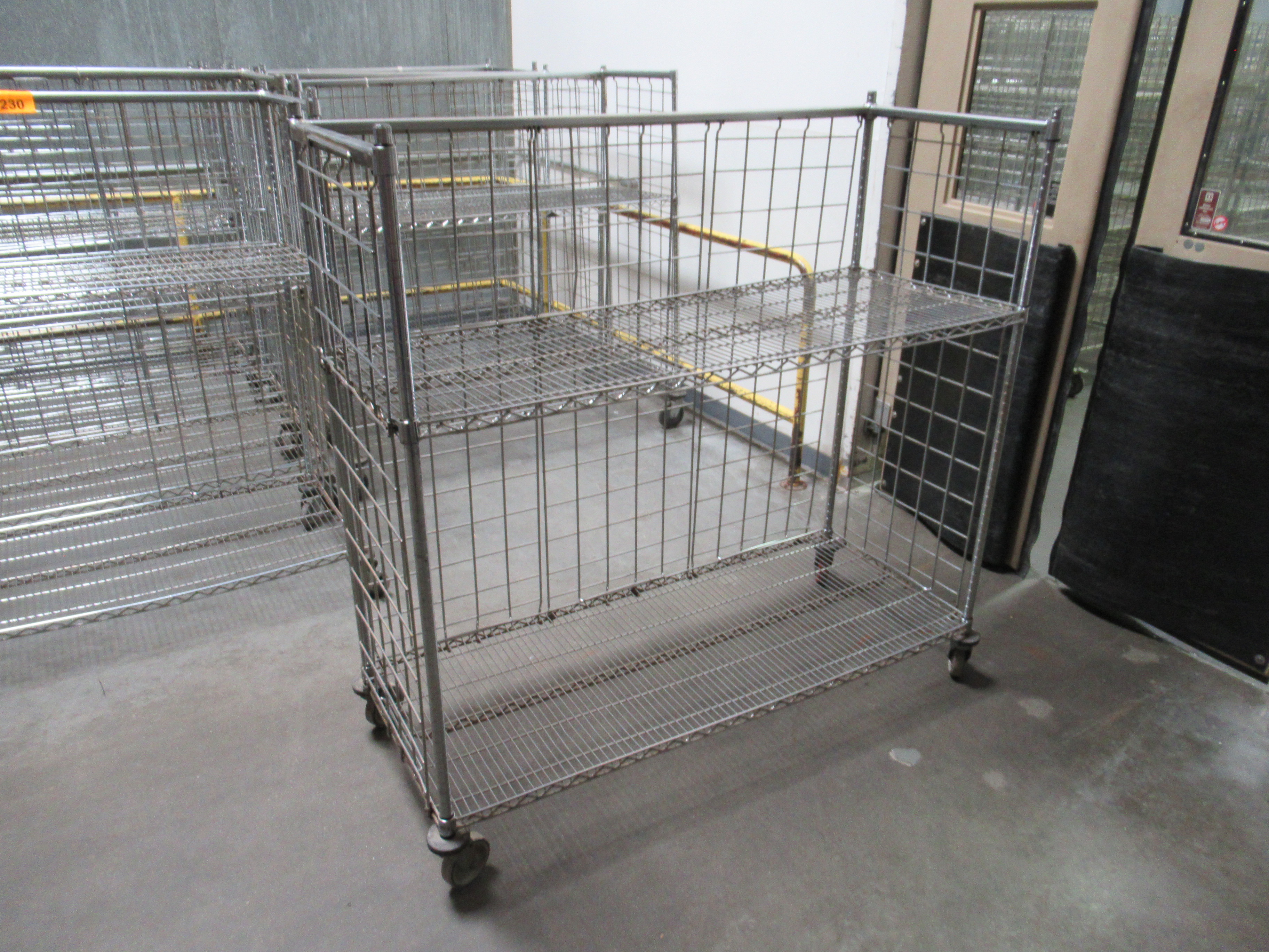 [Lot] of (10) Mobile delivery cages, 60" wide x 24" deep x 60" high ...