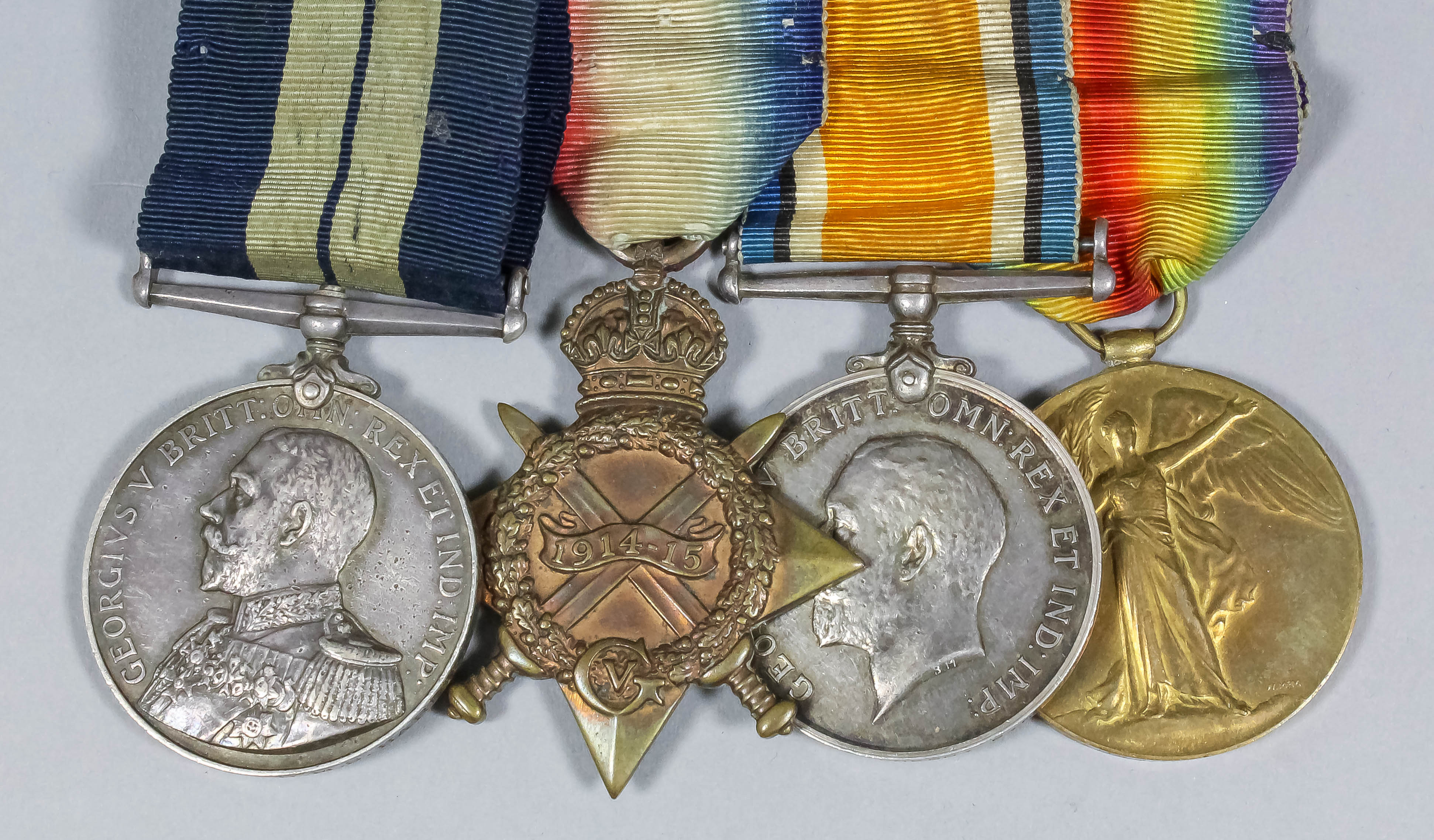 A group of four George V First World War medals comprising ...
