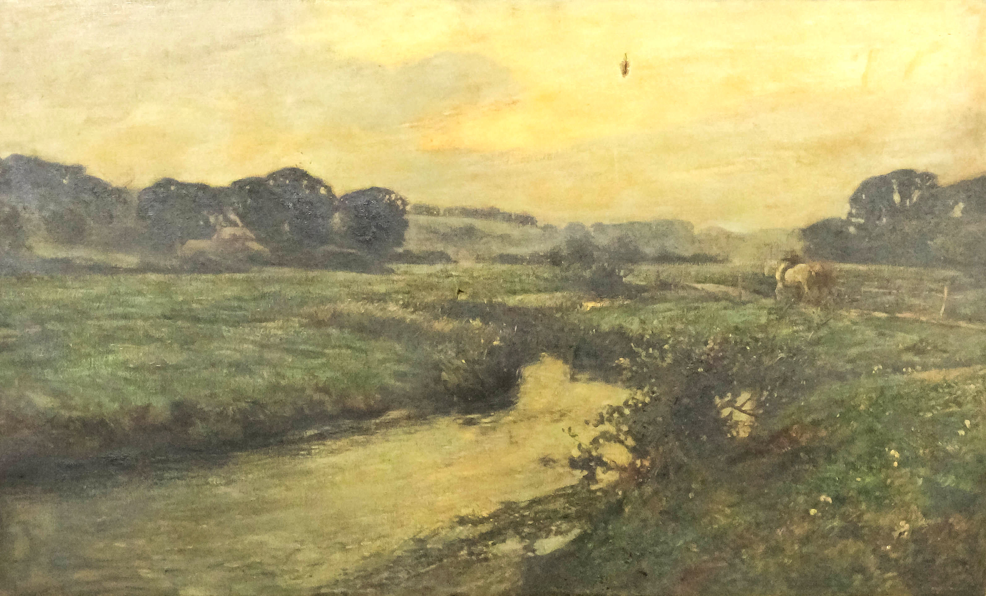 Harry Watson (1871-1936) - Oil painting - "Evening Rain" - River ...