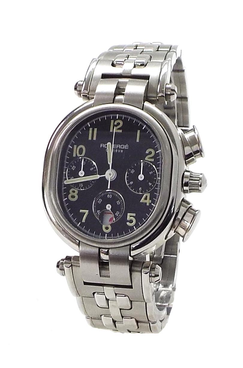Roberge Andromede II Chronograph stainless steel gentleman's bracelet ...