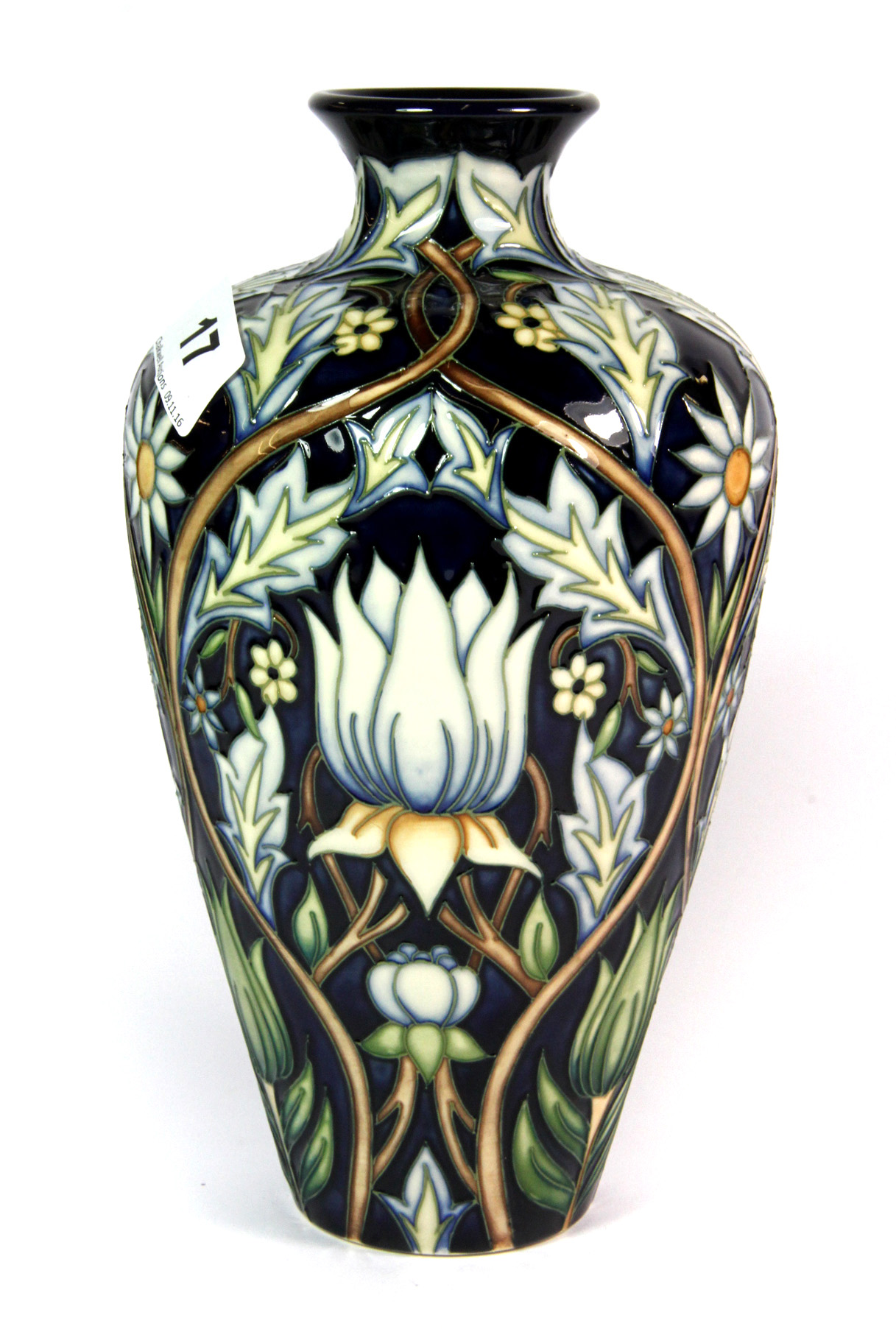A Moorcroft pottery "Tribute to William Morris" vase, H. 24cm.
