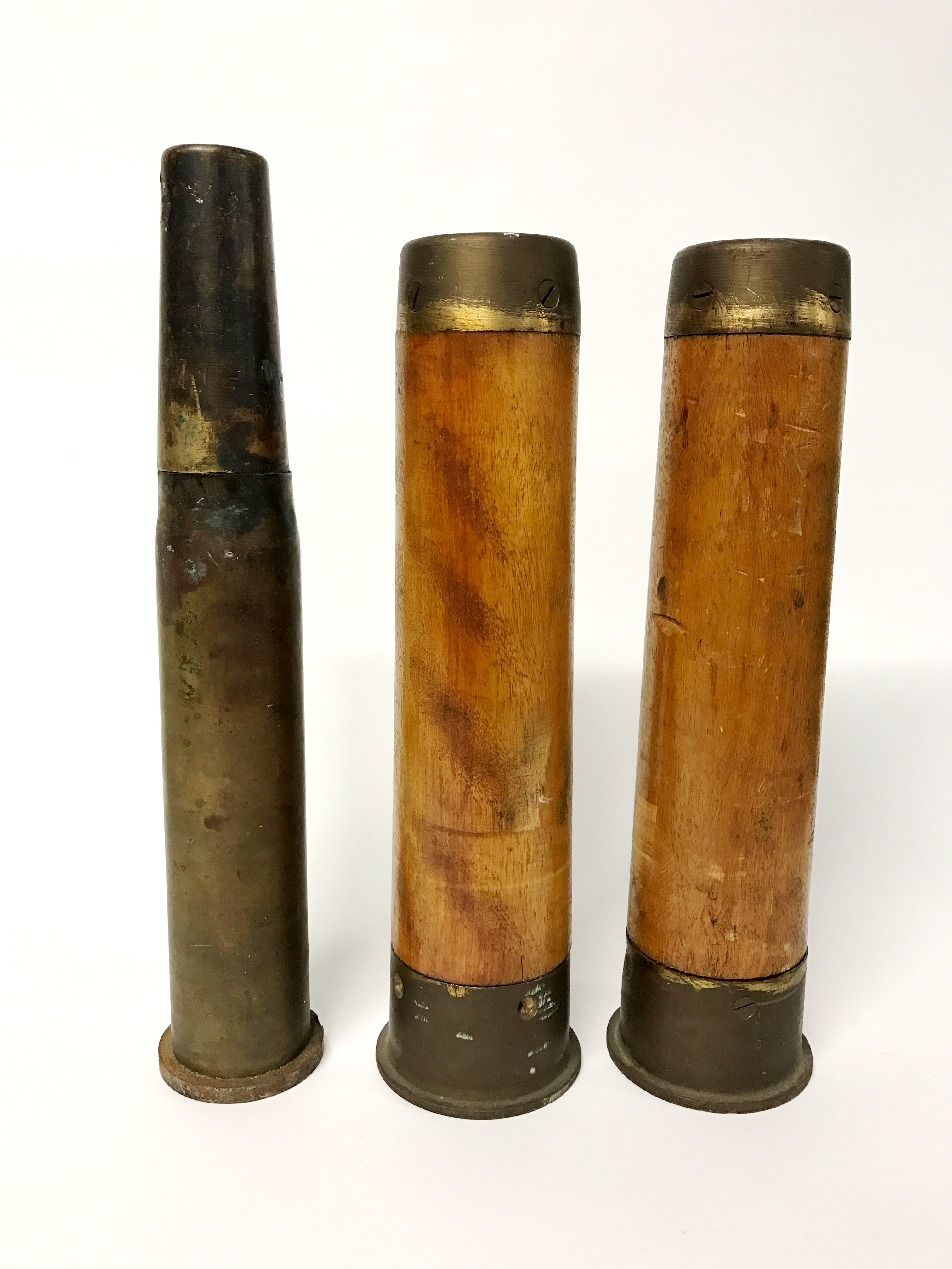 Two British World War II naval 12pdr shells for a QF 4-inch Mk V gun ...