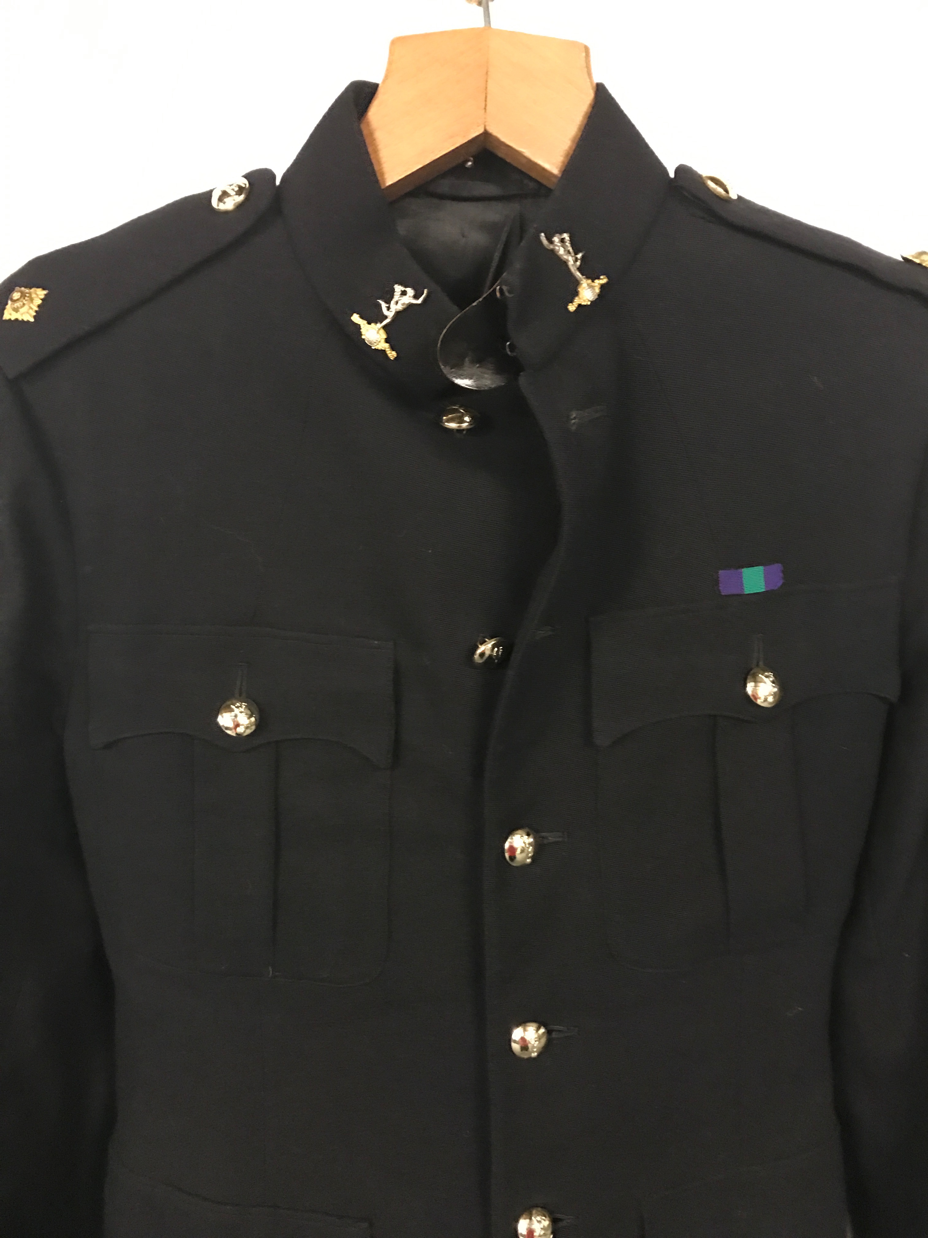 A British Royal Corps of Signals full dress uniform with officer's ...