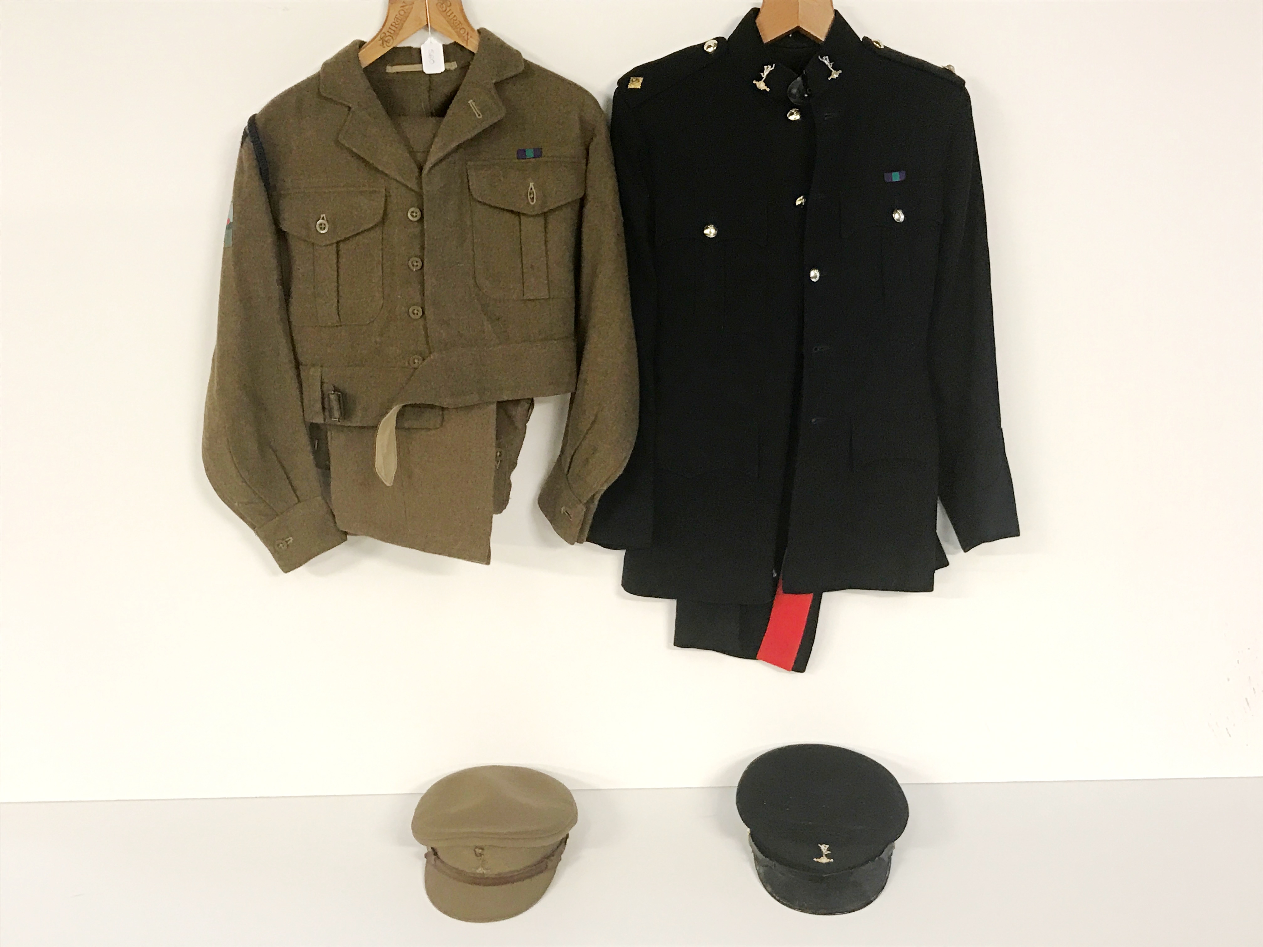 A British Royal Corps of Signals full dress uniform with officer's ...