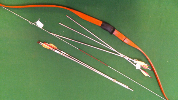 An Astro Daco re-curve bow and set of six arrows