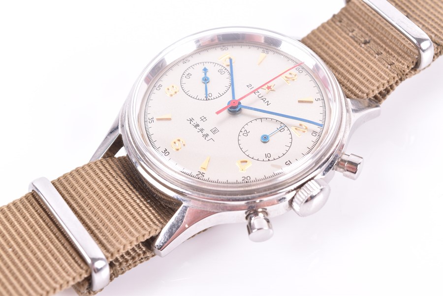 A Sea-Gull 1963 re-issue China Air Force 21 Zuan stainless steel pilots ...